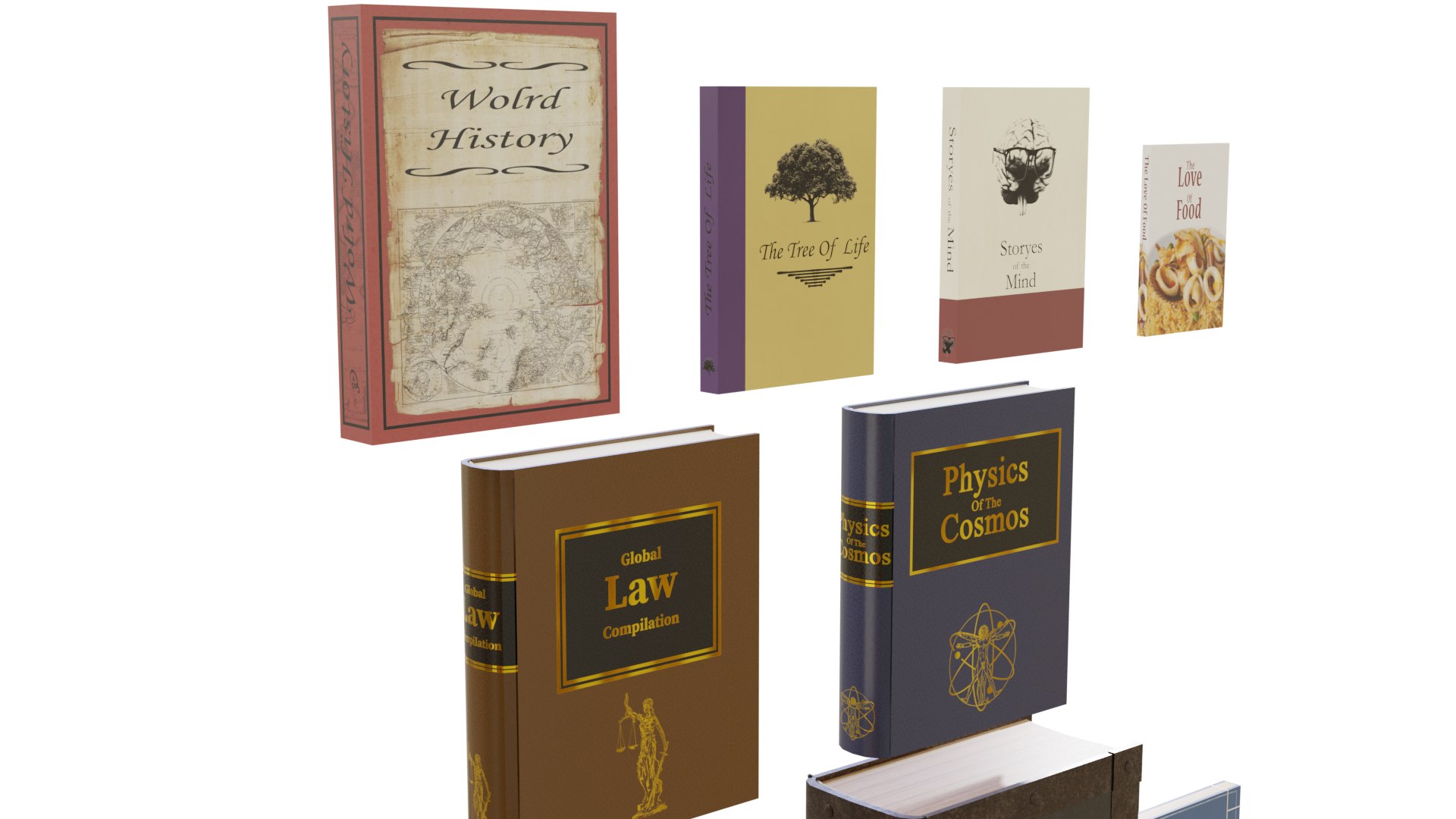 3D Books Set 02 Model - TurboSquid 2050411