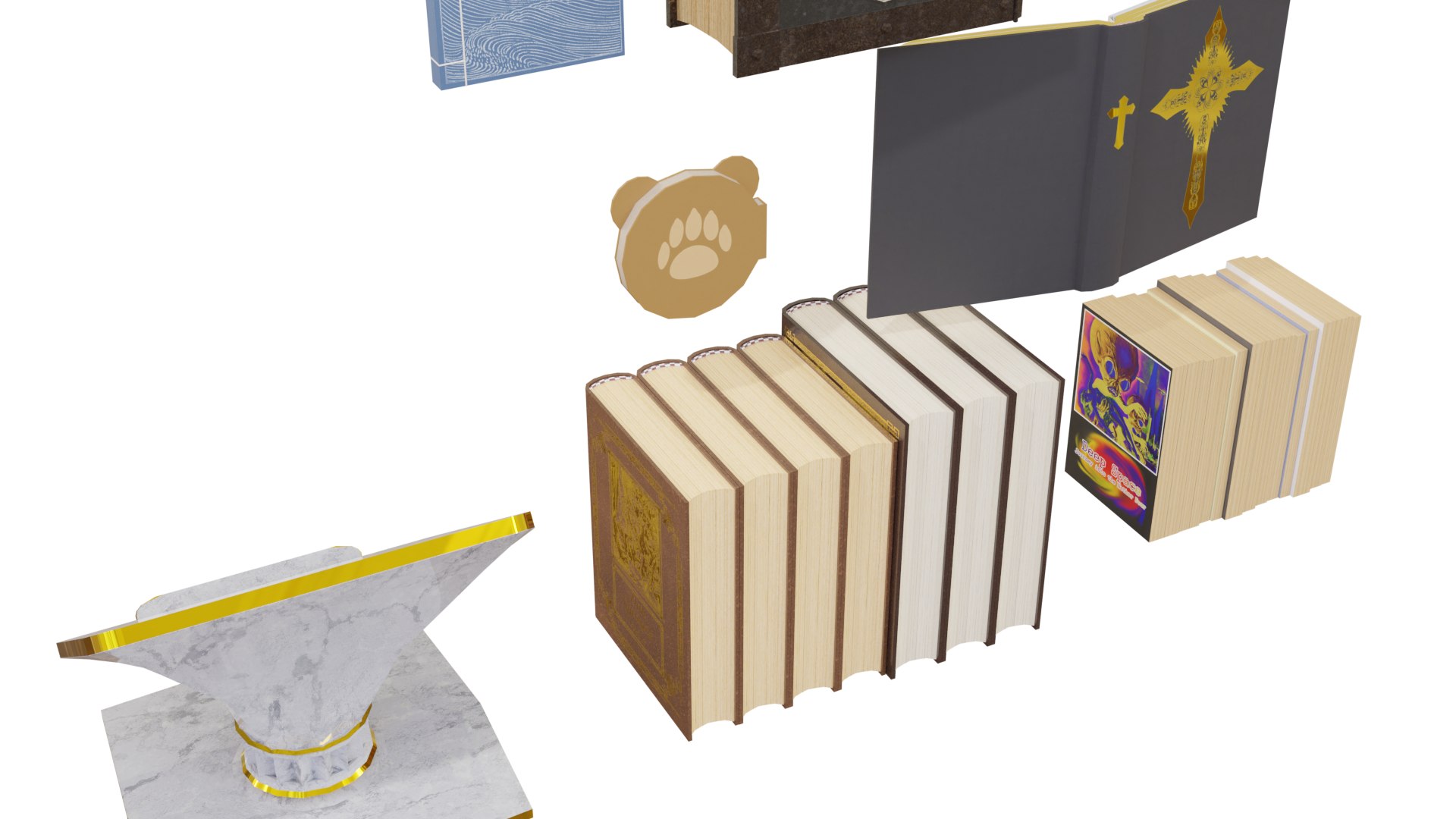 3D Books Set 02 Model - TurboSquid 2050411