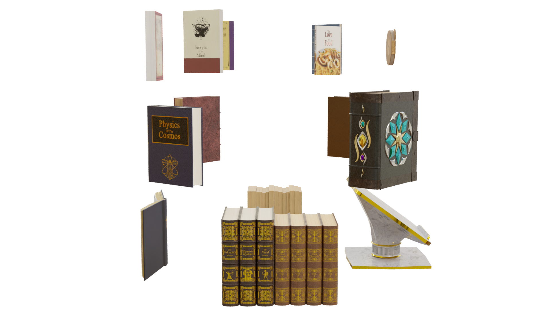 3D Books Set 02 Model - TurboSquid 2050411