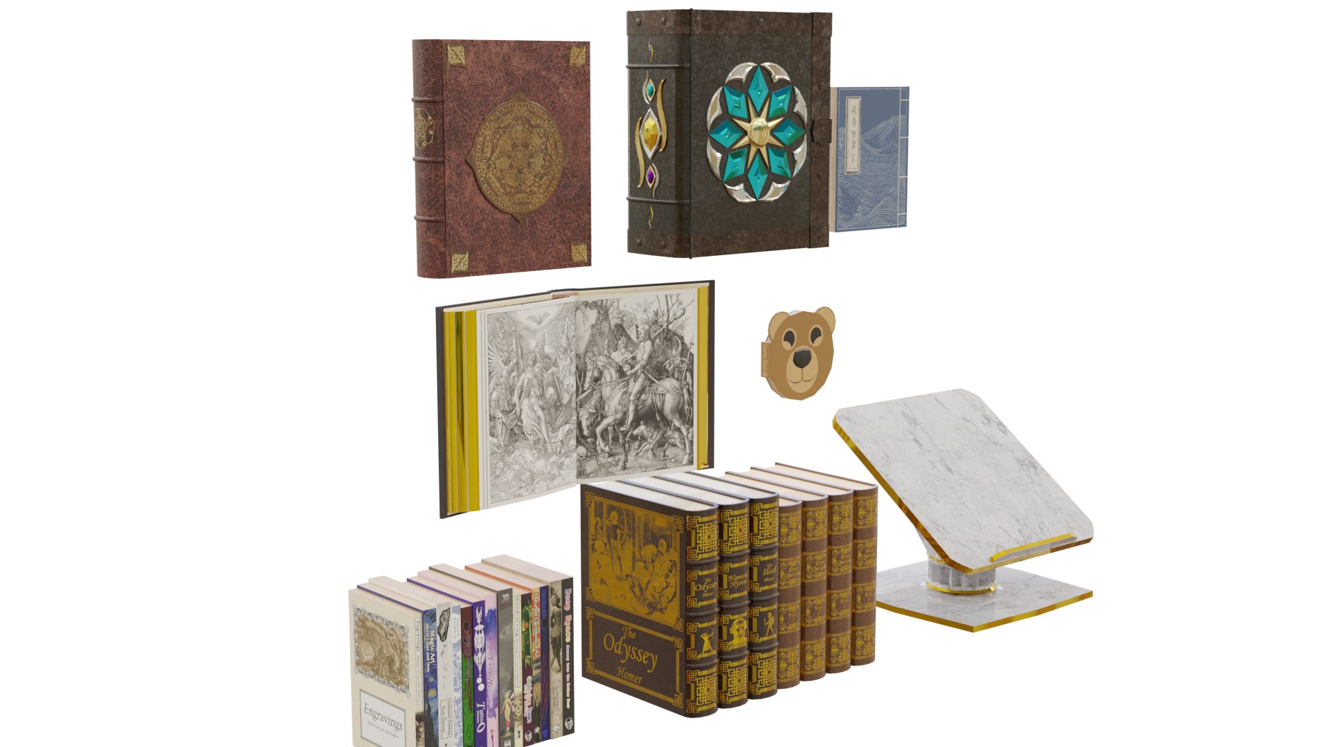 3D Books Set 02 Model - TurboSquid 2050411