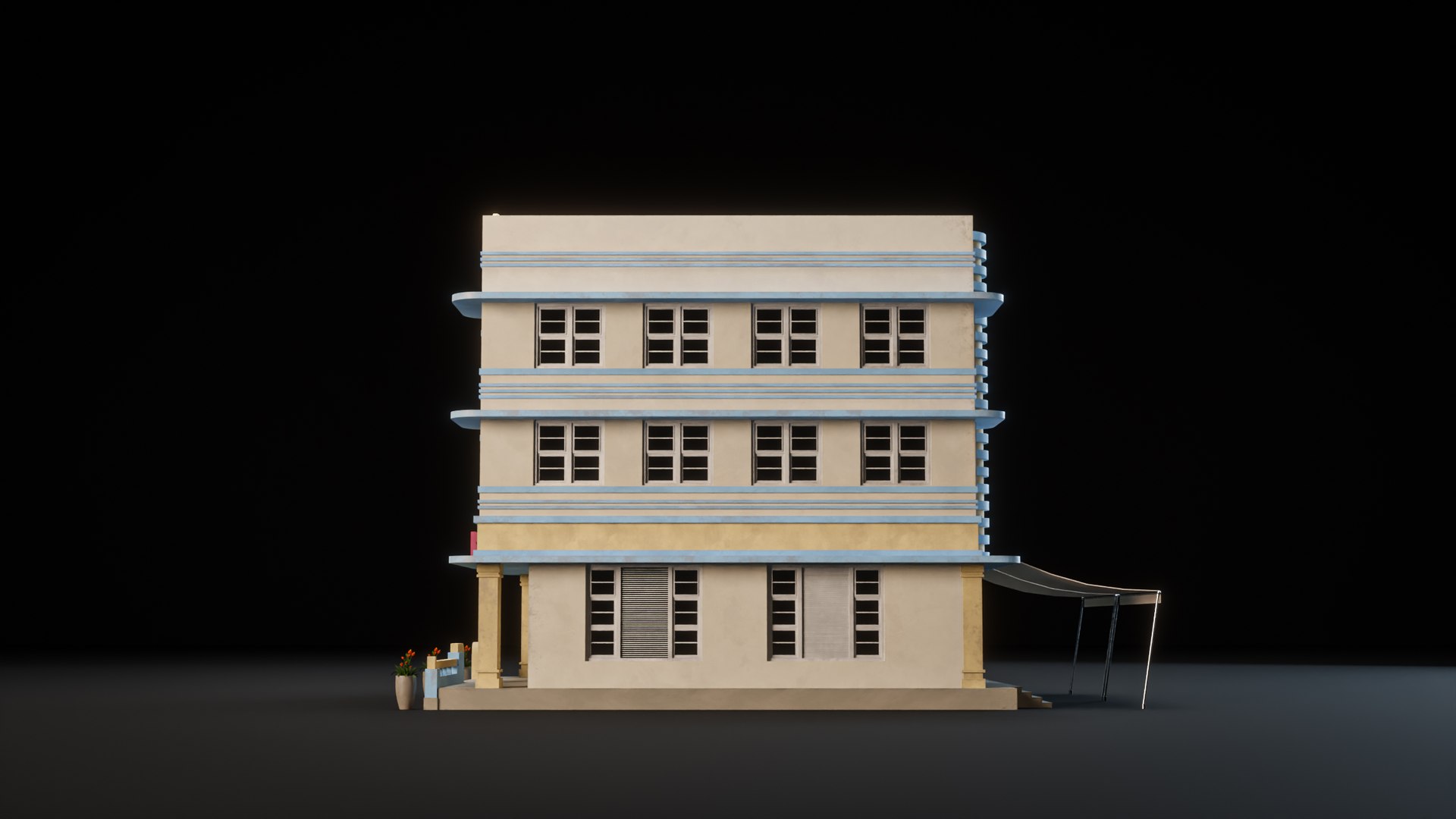 3D MIAMI VICE CITY ART DECO BUILDING 8 Model - TurboSquid 2492361