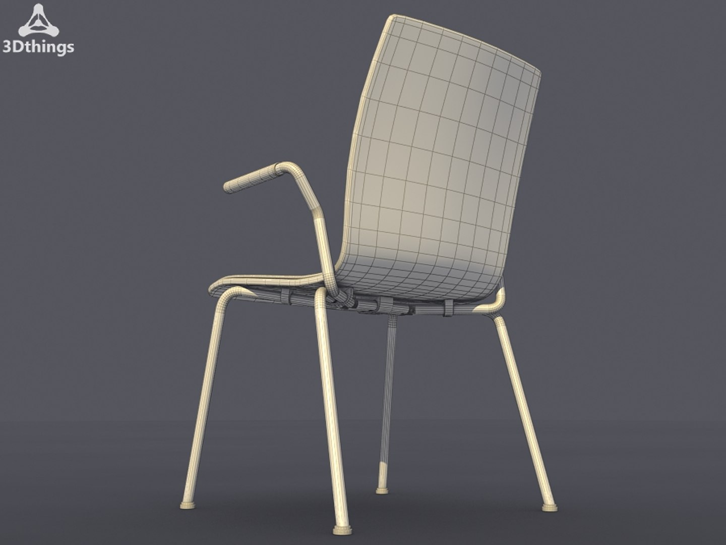 3d Model Conference Chair Stage 4-leg