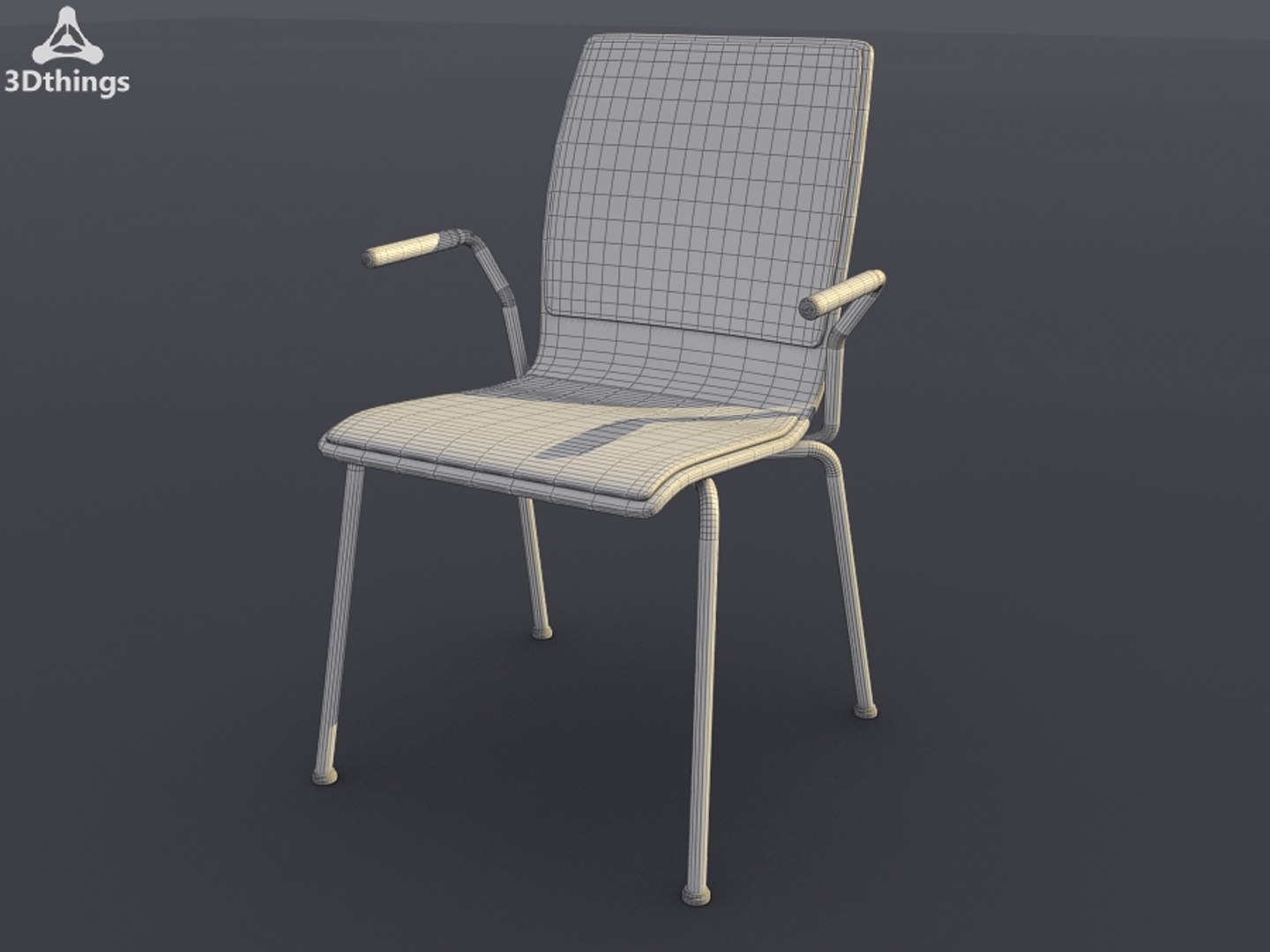 3d Model Conference Chair Stage 4-leg