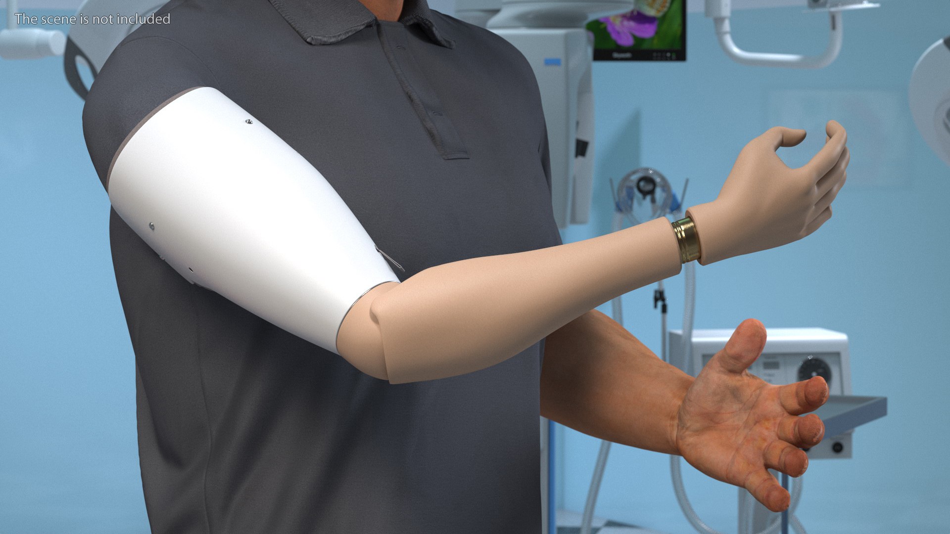 Man with Prosthetic Arm Fur 3D model - TurboSquid 2131586