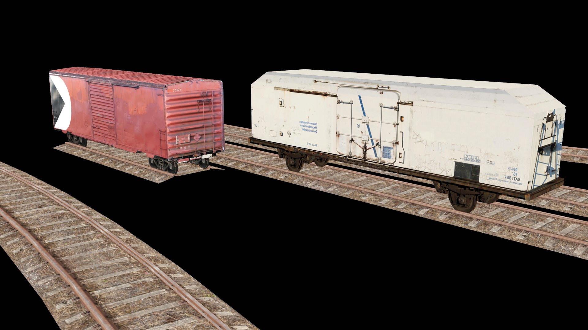 Low Poly Rails Pack With 2 Free Trains Model - TurboSquid 1905851