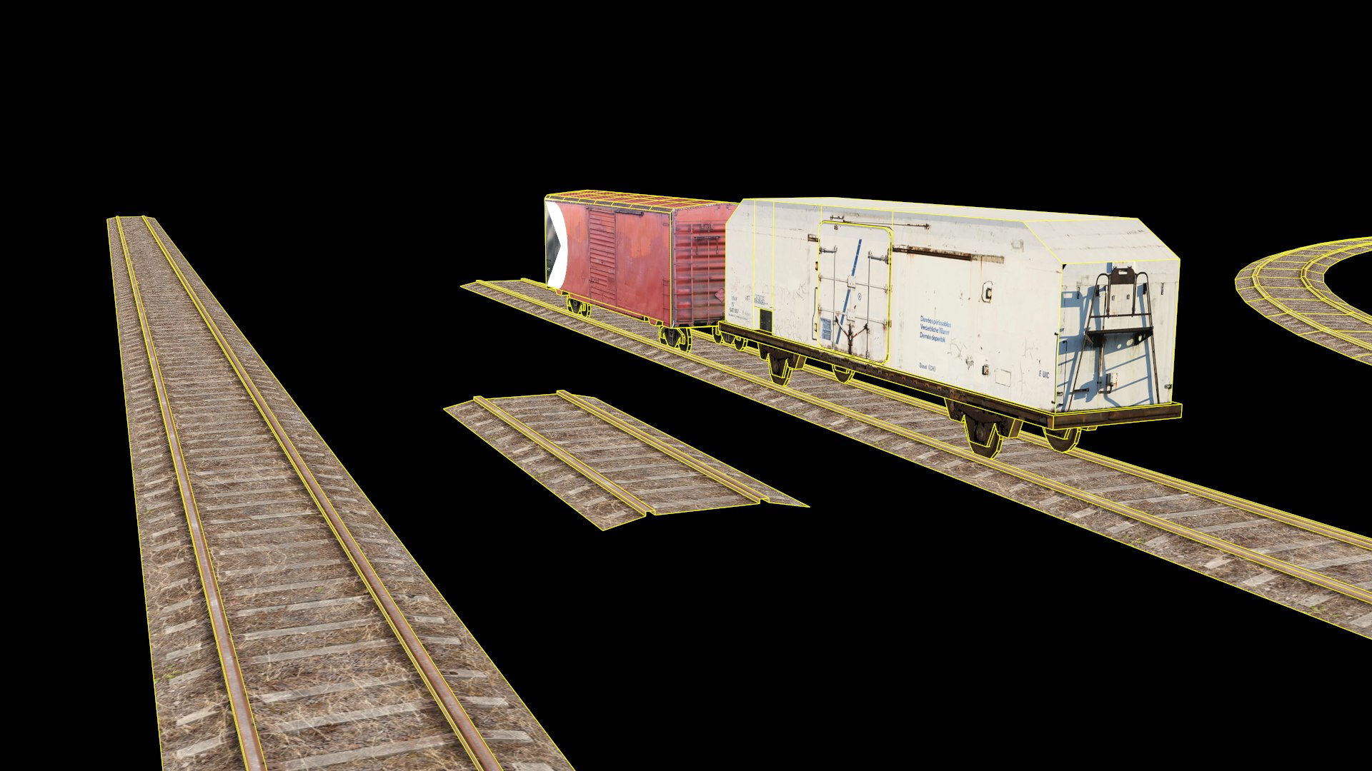 Low Poly Rails Pack With 2 Free Trains Model - TurboSquid 1905851