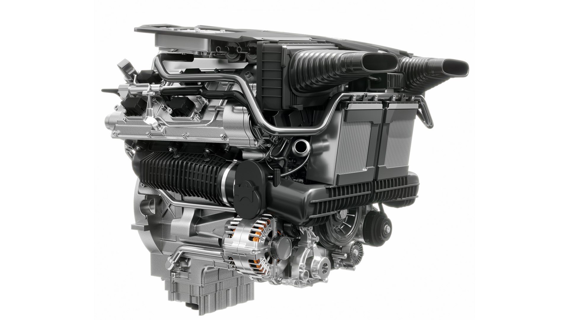 3D AMG V8 Engine Biturbo - TurboSquid 1888334