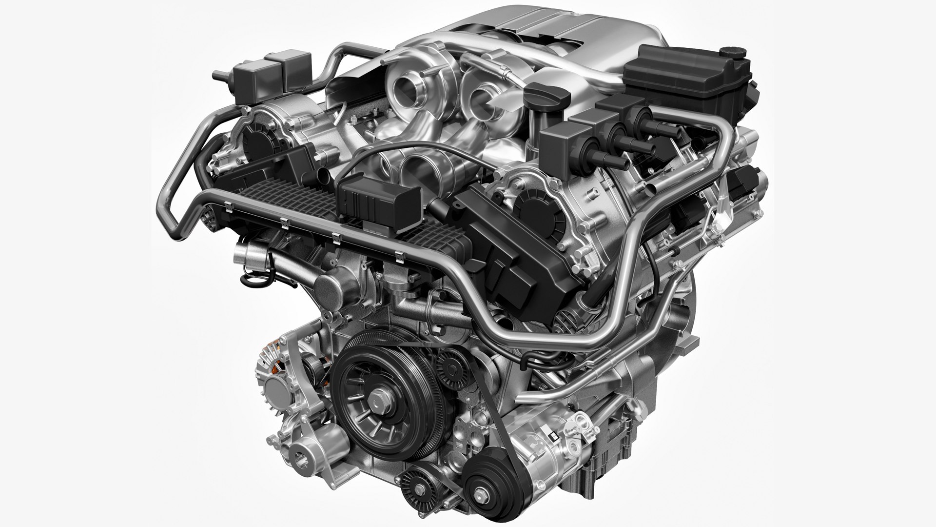 3D AMG V8 Engine Biturbo - TurboSquid 1888334