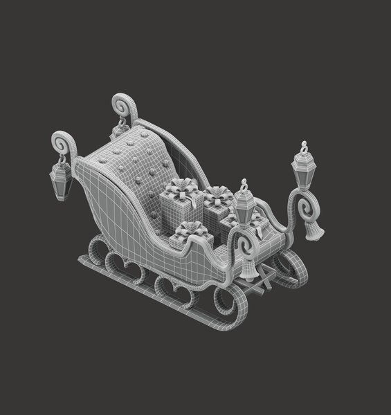 3D christmas sleigh - TurboSquid 1462850