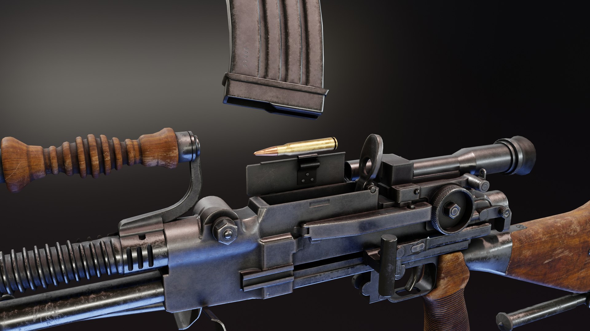 3D Nambu Type 99 LMG - TurboSquid 2065865