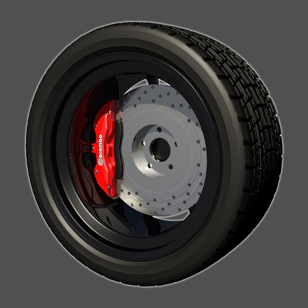 sport racing wheel 3d model
