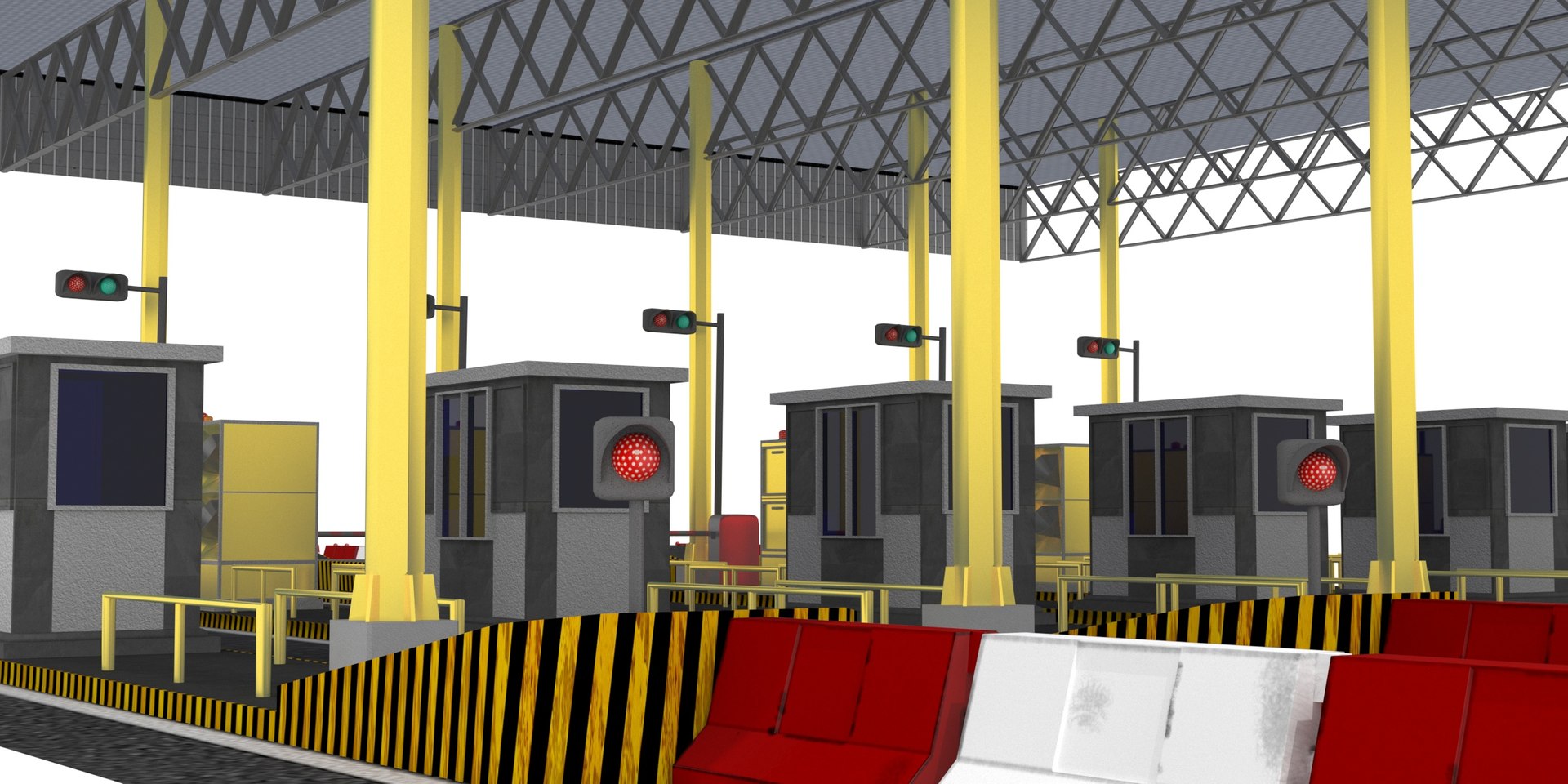 Toll plaza station model - TurboSquid 1523657