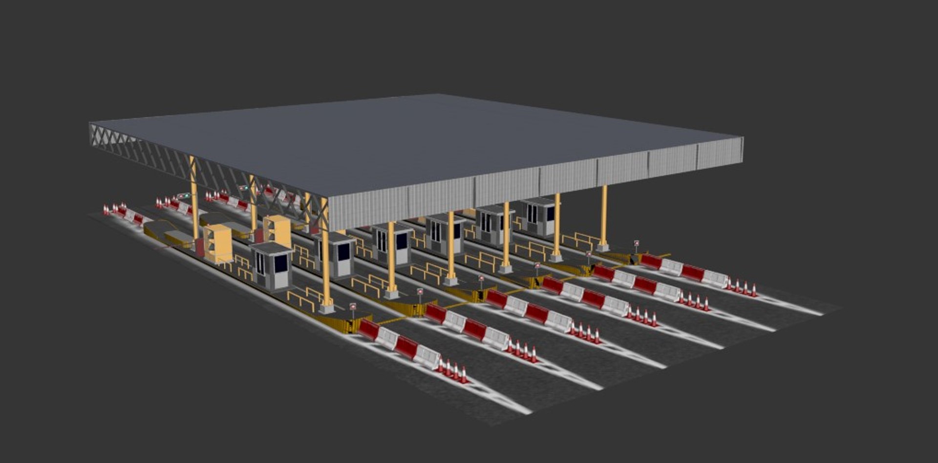 Toll plaza station model - TurboSquid 1523657
