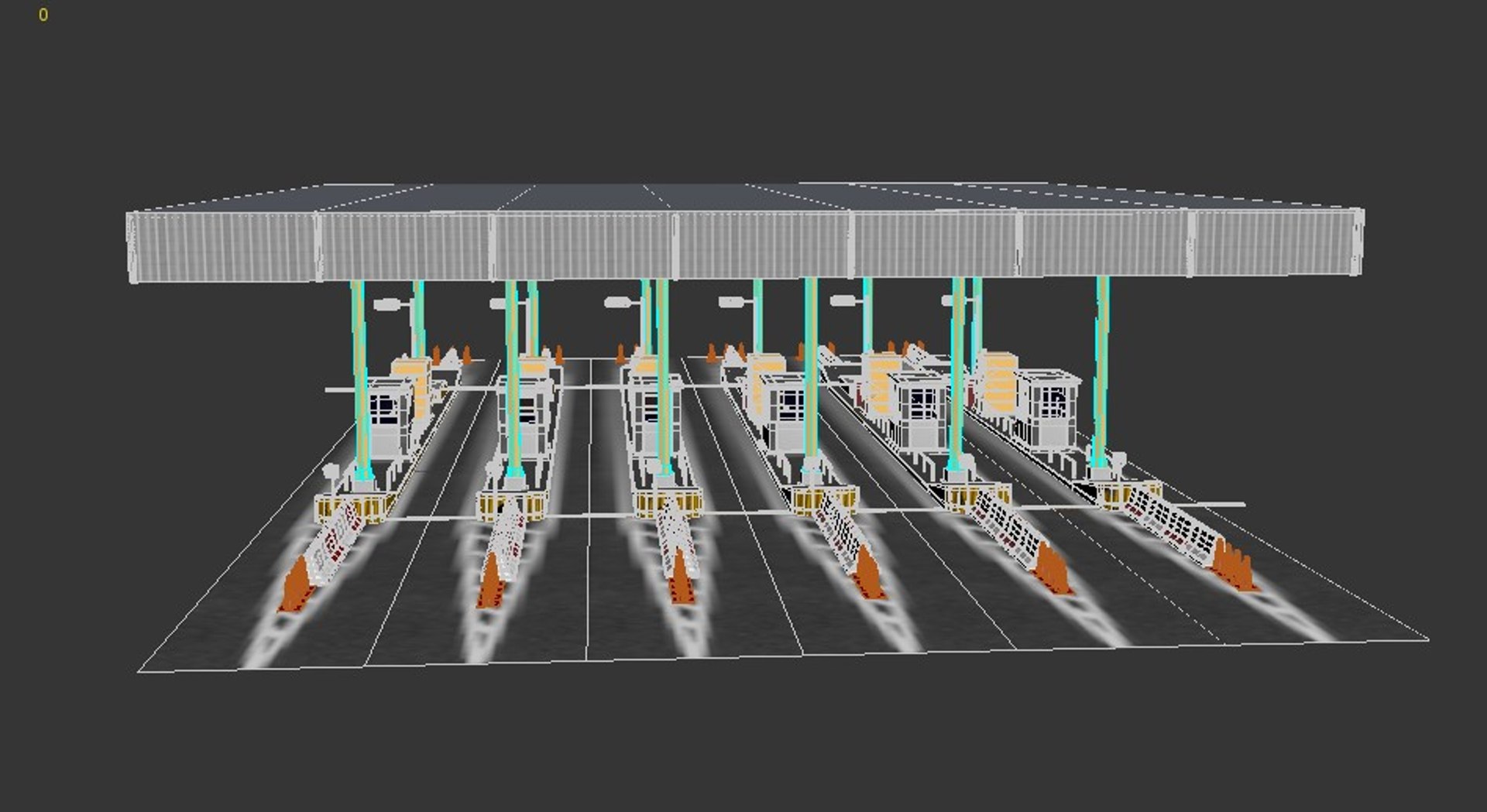 Toll plaza station model - TurboSquid 1523657