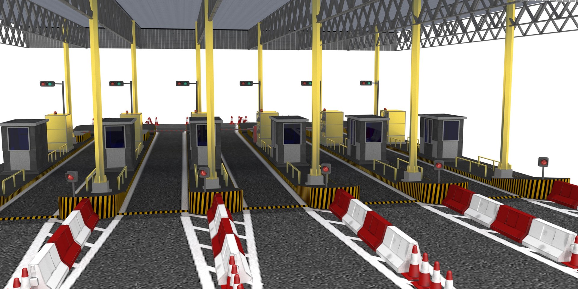 Toll plaza station model - TurboSquid 1523657