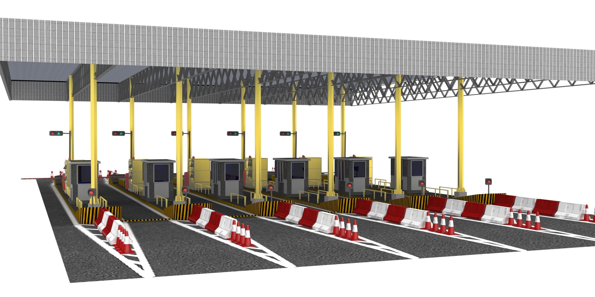 Toll plaza station model - TurboSquid 1523657
