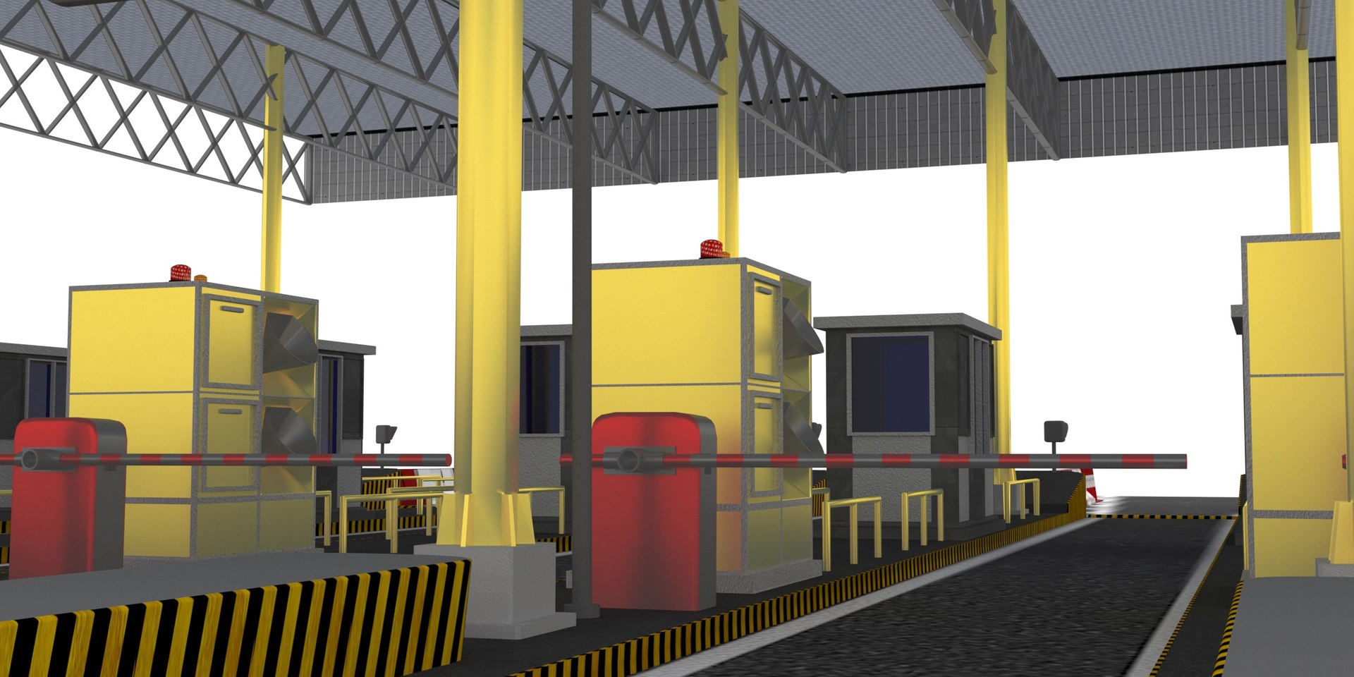 Toll plaza station model - TurboSquid 1523657