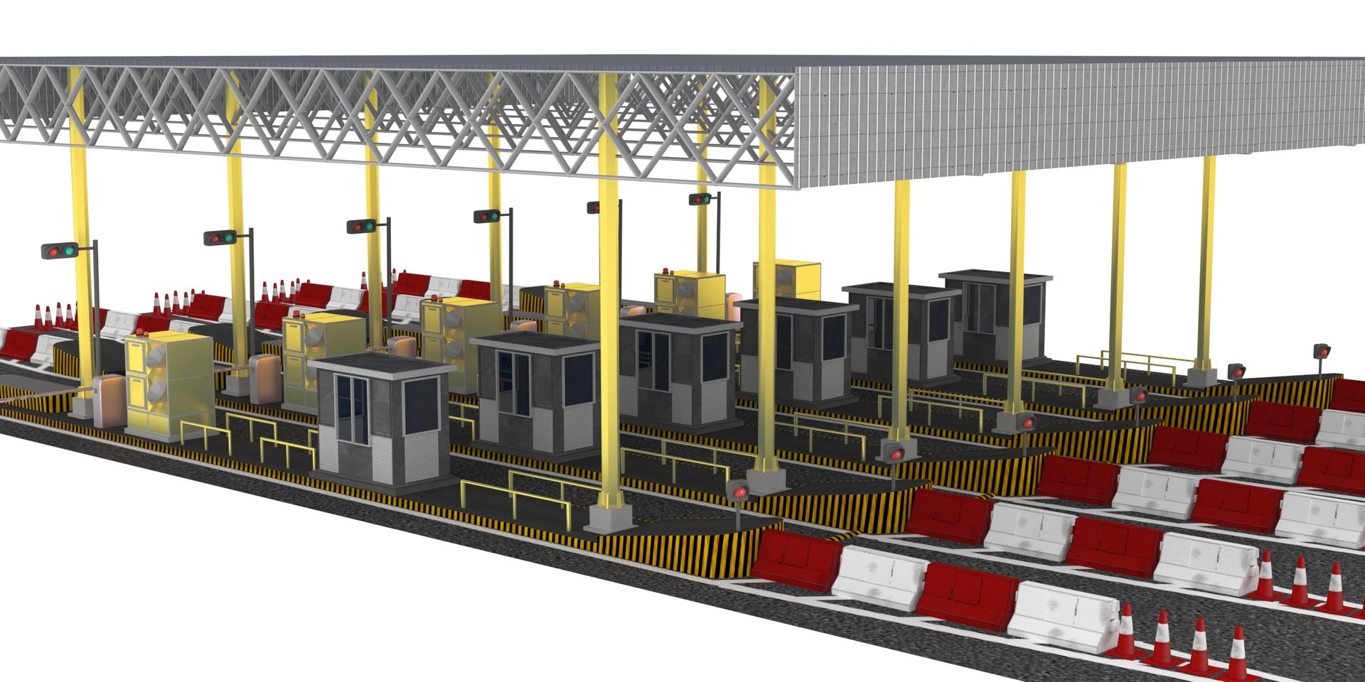 Toll plaza station model - TurboSquid 1523657