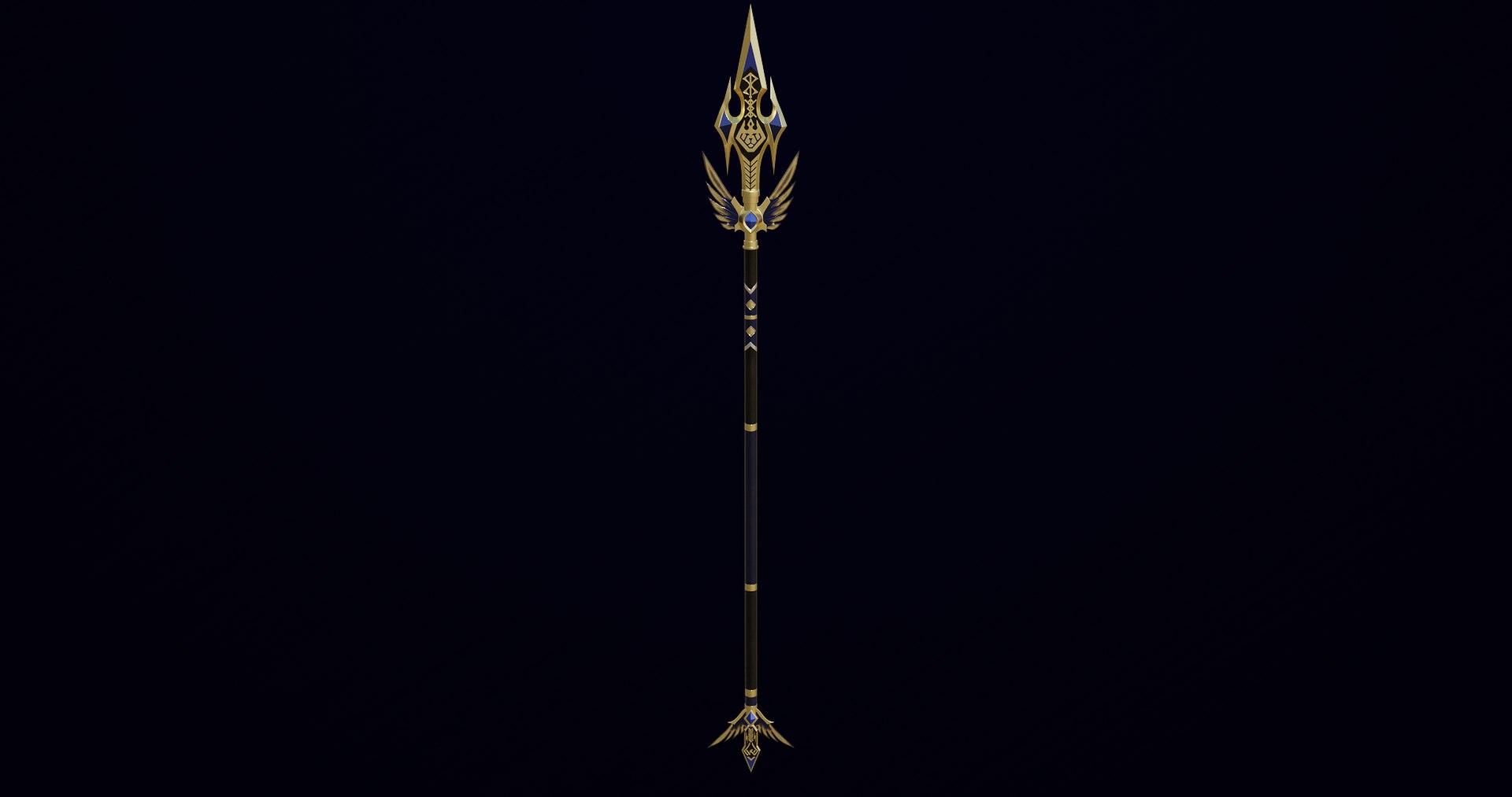 Fantasy Trident 05 All PBR Unity UE Textures Included 3D model ...