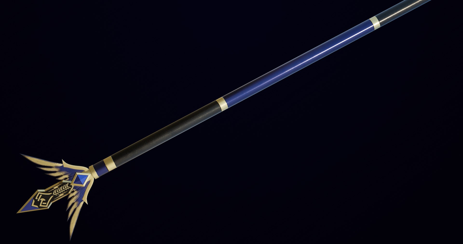 Fantasy Trident 05 All PBR Unity UE Textures Included 3D model ...