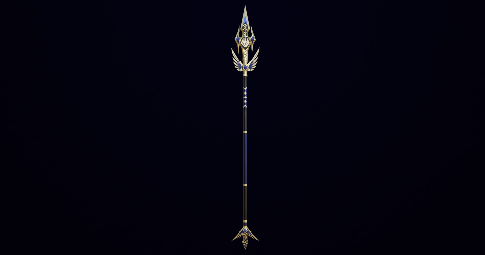 Fantasy Trident 05 All PBR Unity UE Textures Included 3D model ...