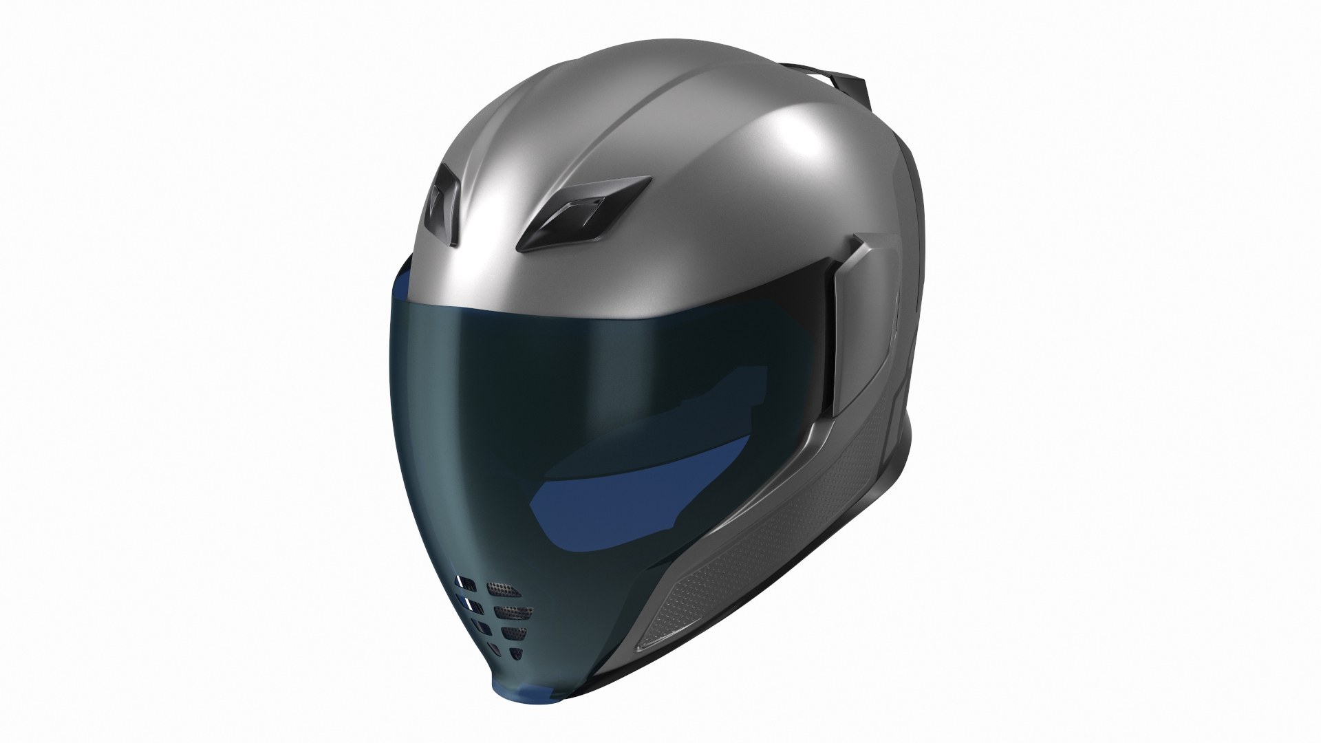Full Face Bike Racing Helmet Grey 3D Model - TurboSquid 2065884