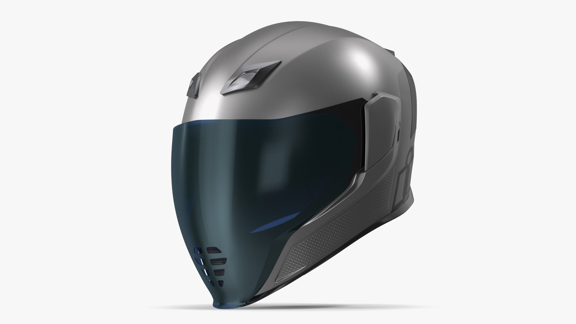 Full Face Bike Racing Helmet Grey 3D model - TurboSquid 2065884