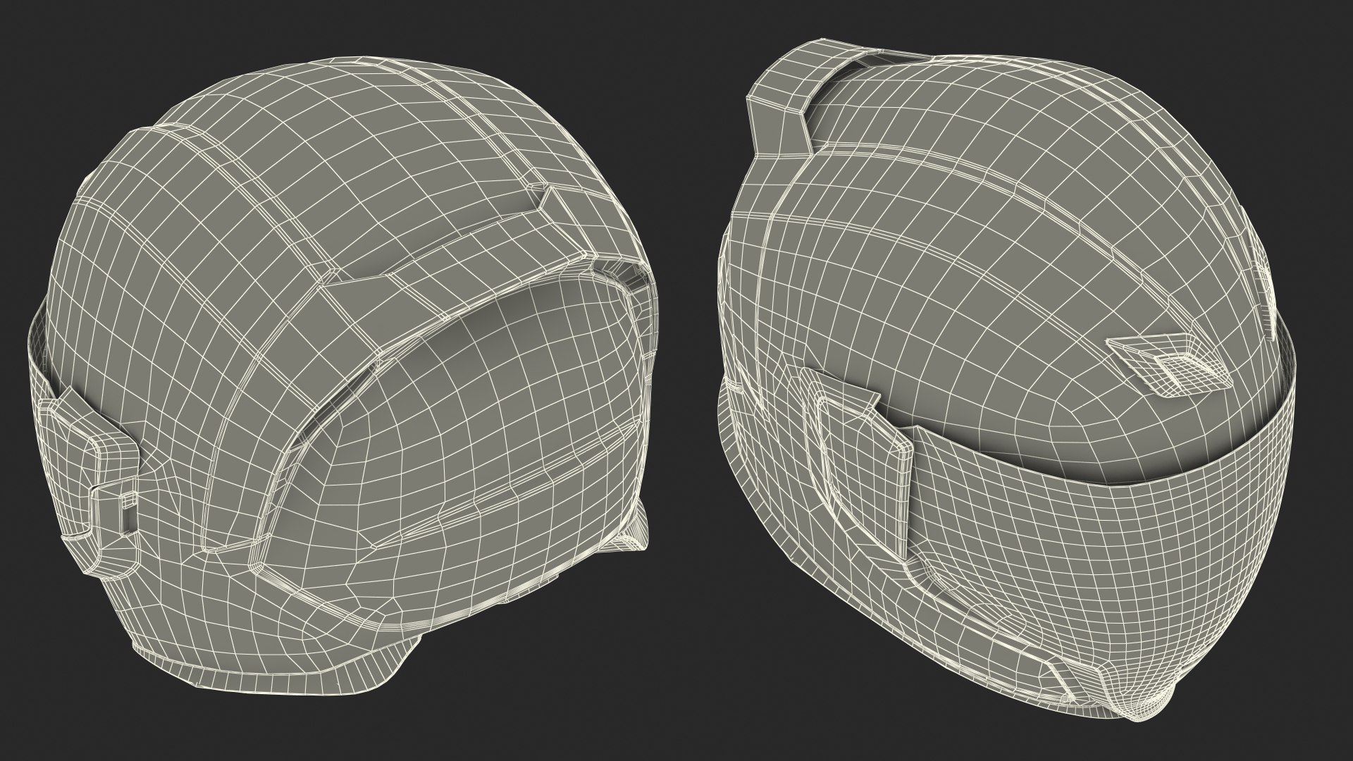 Full Face Bike Racing Helmet Grey 3D model - TurboSquid 2065884