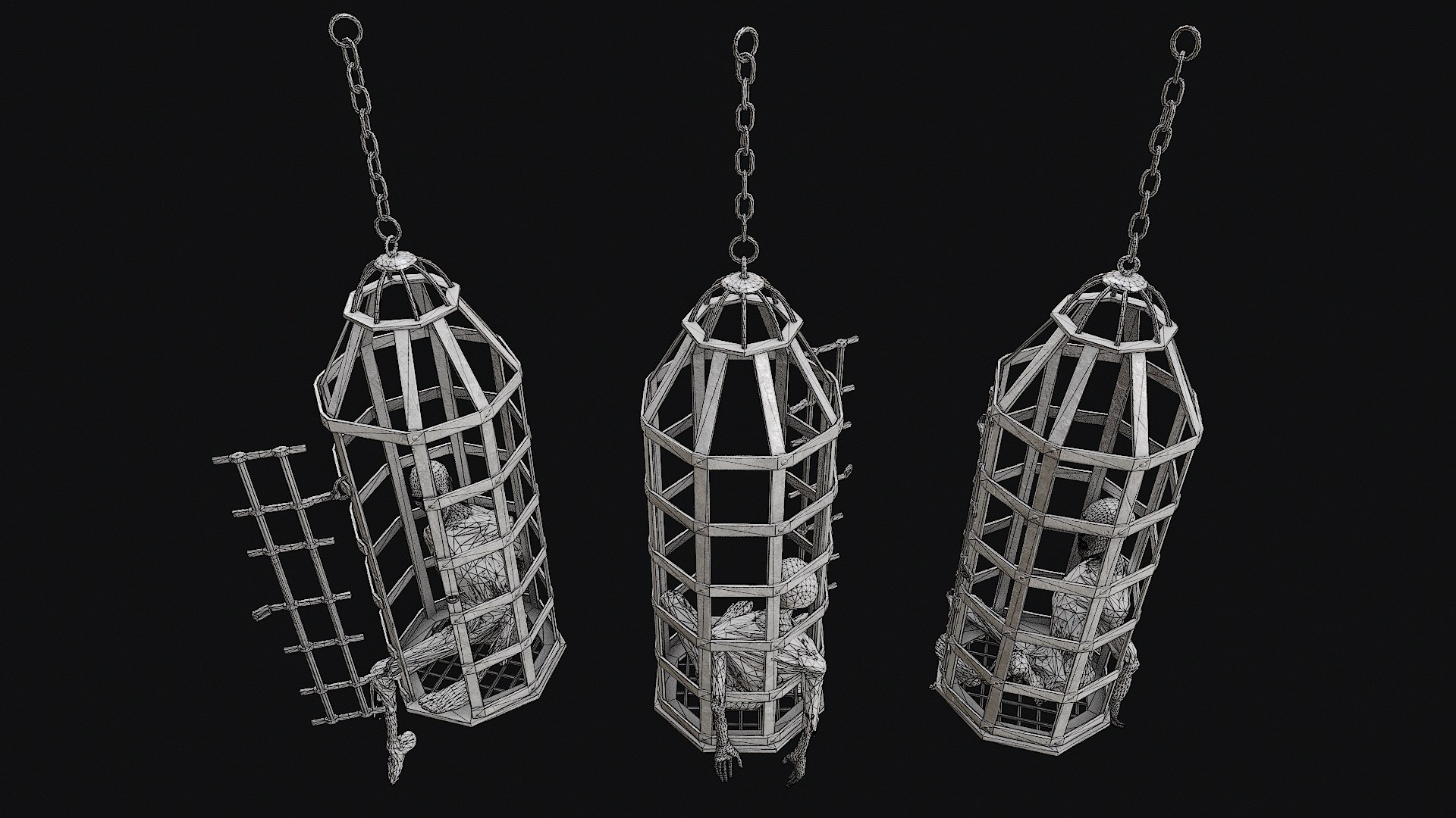 3D Prisoner Corpse In Cage 1 Model - TurboSquid 2399365