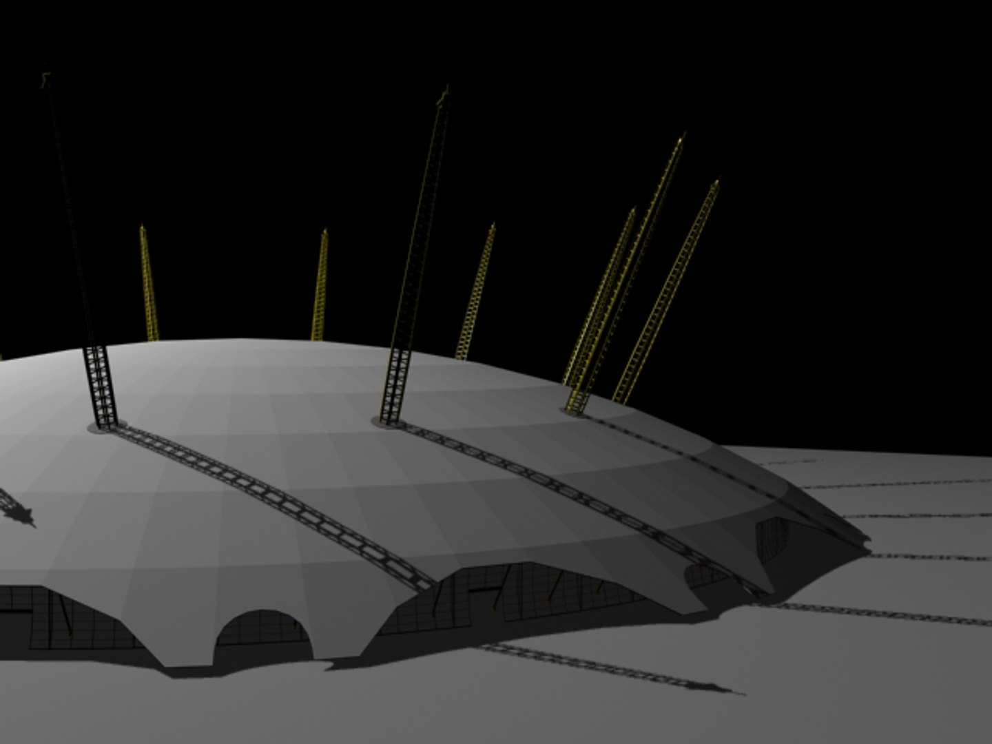 3dsmax Millenium Dome O2 Arena