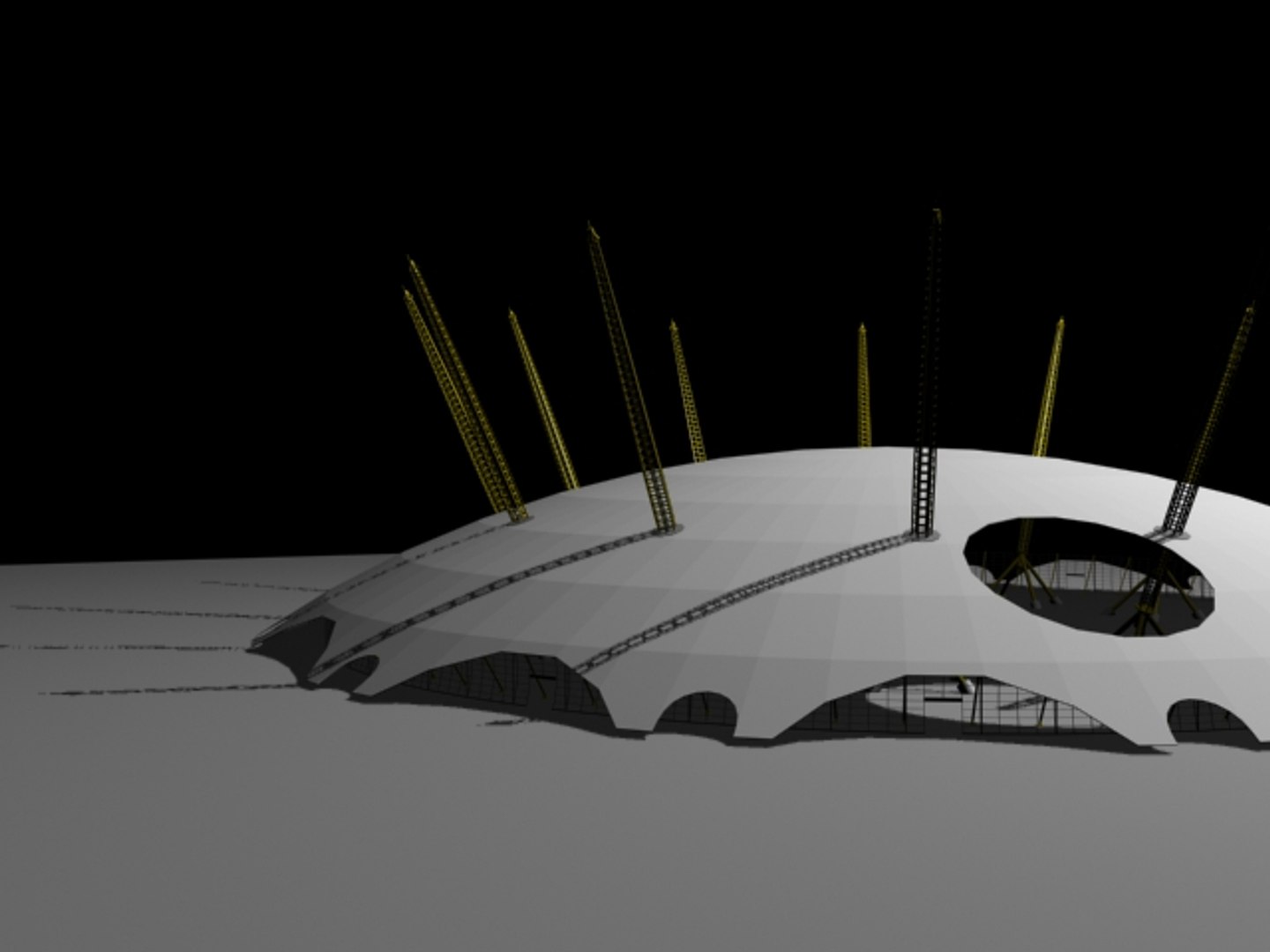 3dsmax Millenium Dome O2 Arena