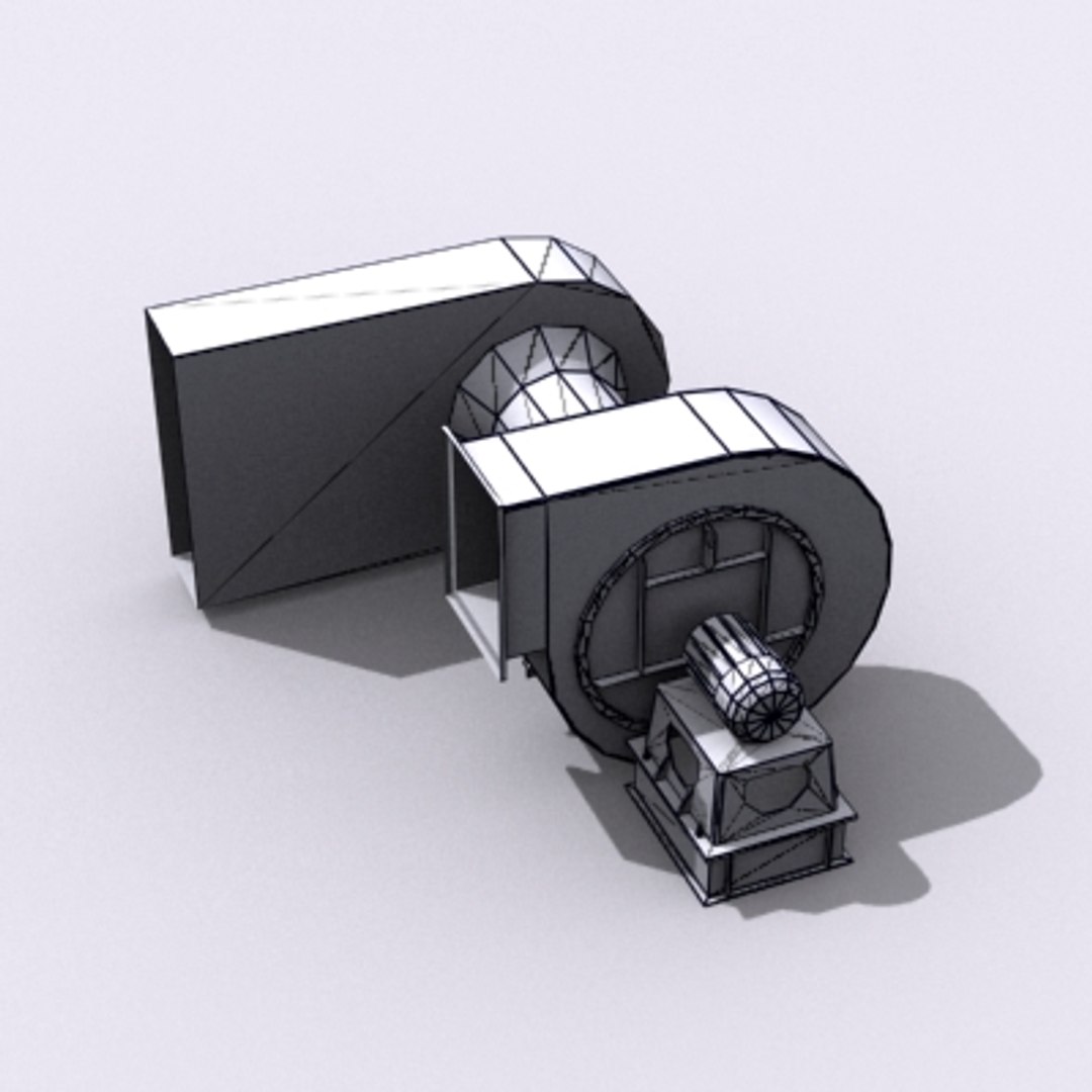 3d low-poly ventilation model