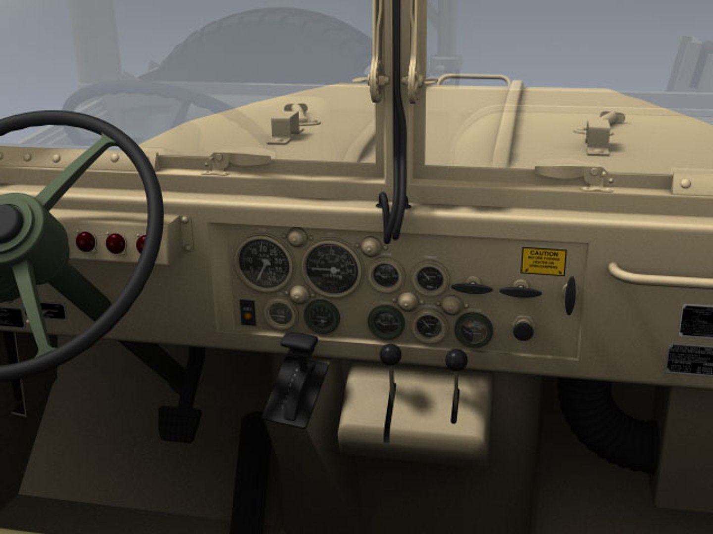 Army M932 Tractor 3d Model