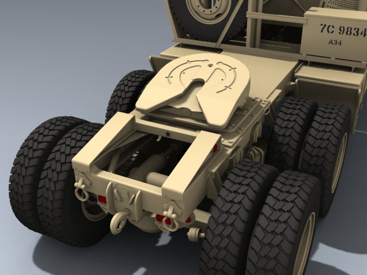 Army M932 Tractor 3d Model