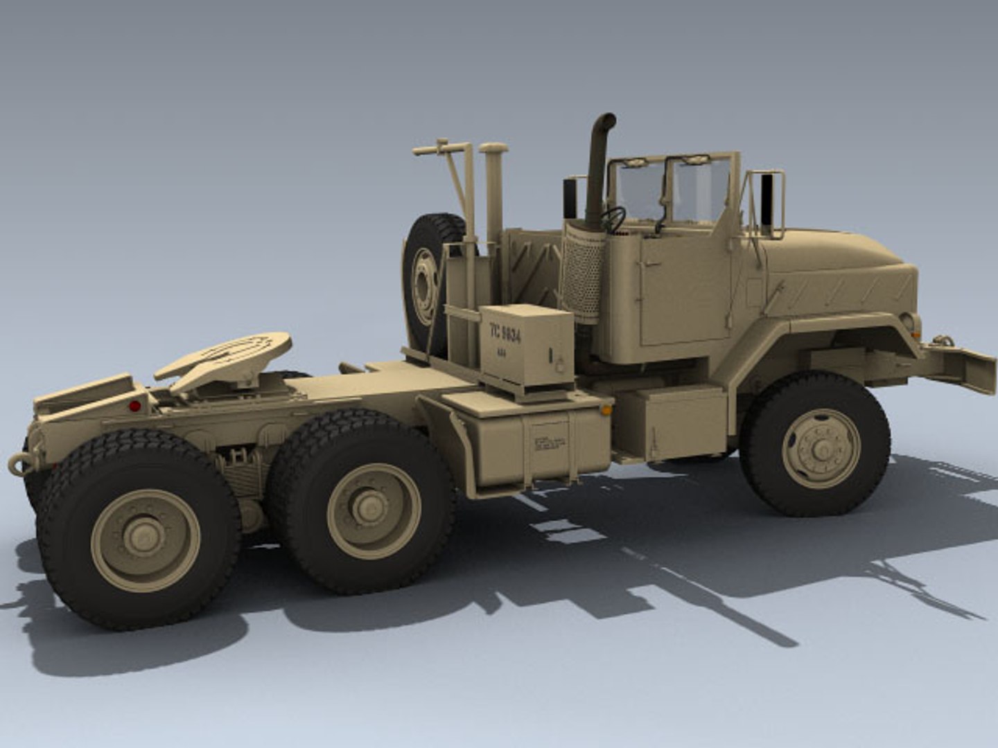 Army M932 Tractor 3d Model