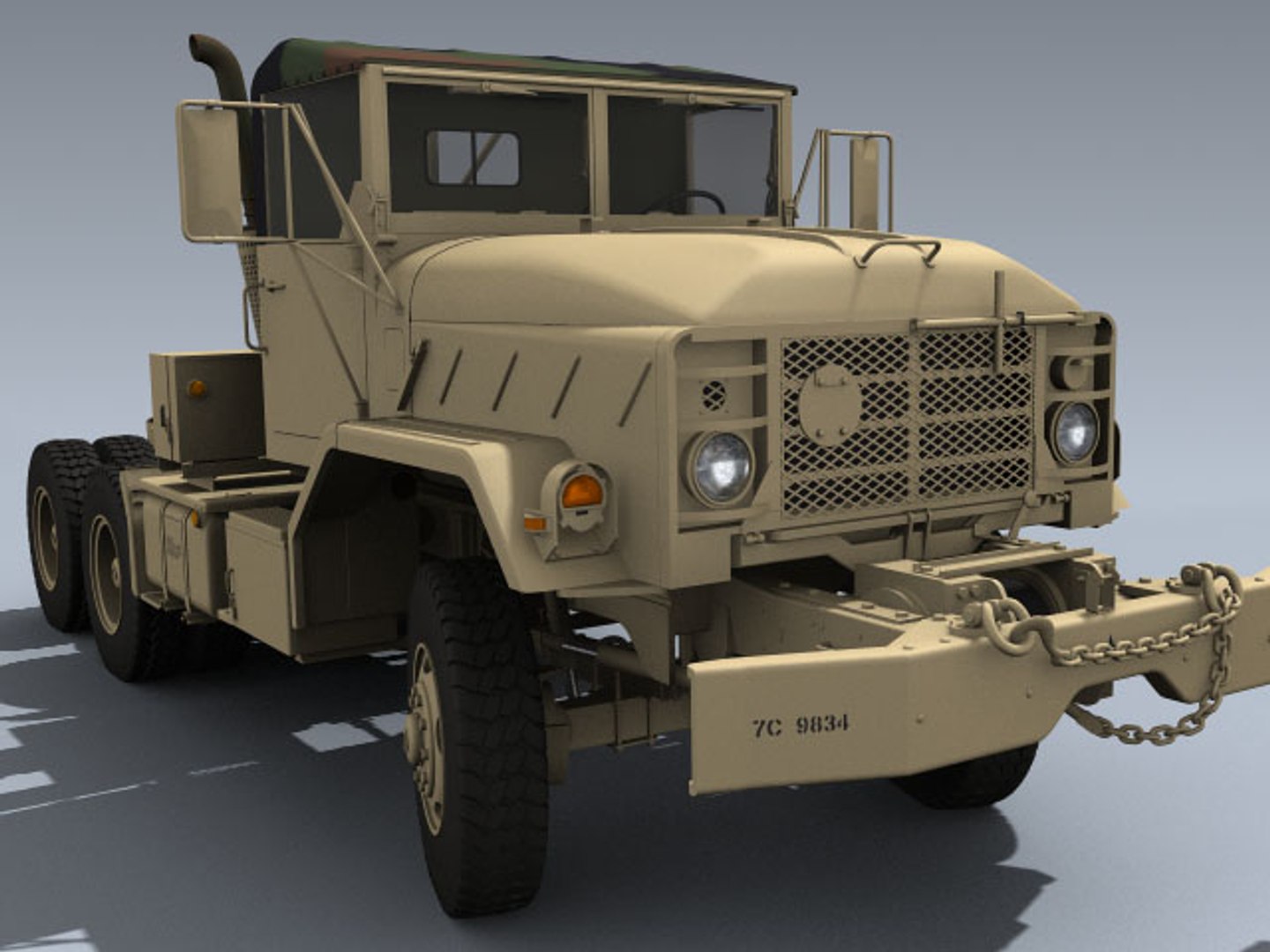 Army M932 Tractor 3d Model