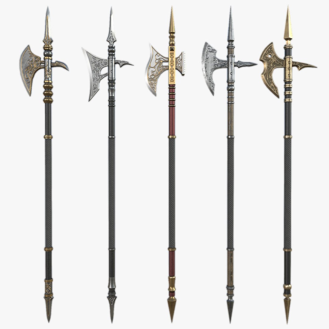 3D Fantasy Halberd Collection Model - TurboSquid 2420195