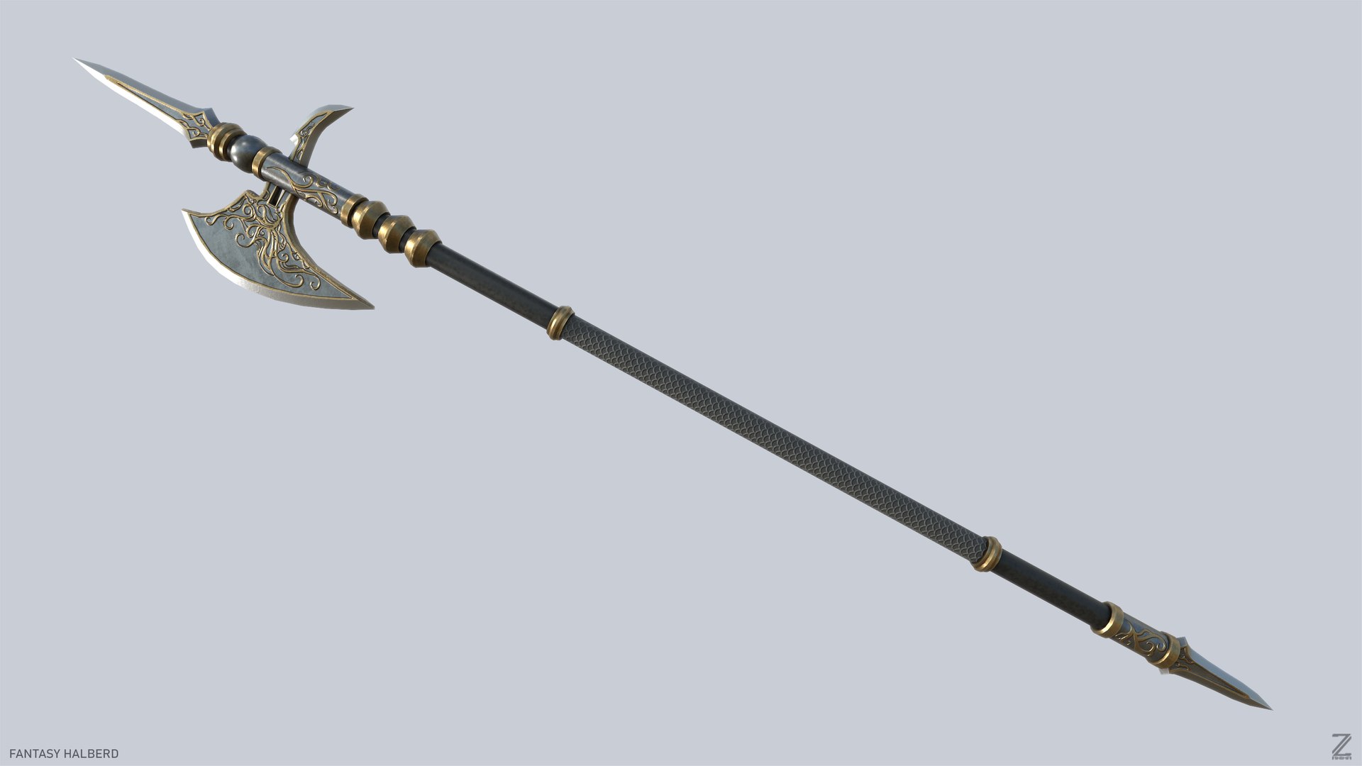 3D Fantasy Halberd Collection Model - TurboSquid 2420195