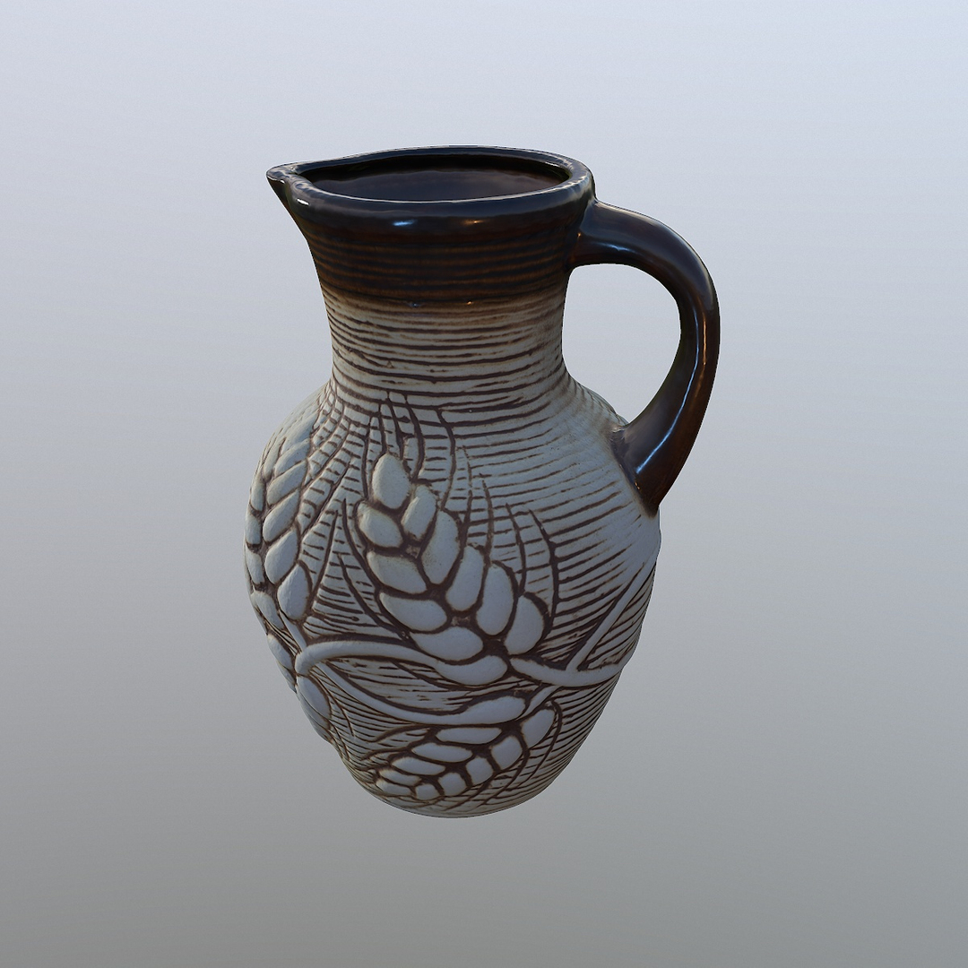 3D pitcher witch wheat ear - TurboSquid 1601278