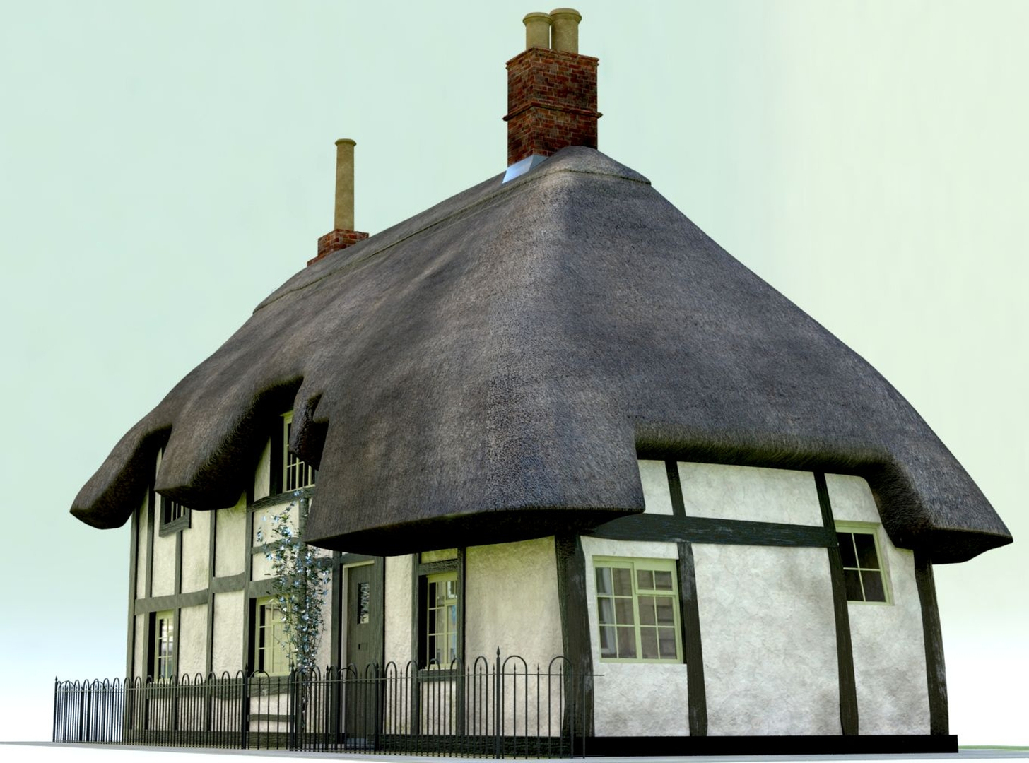 Thatched tudor cottage model - TurboSquid 1712750