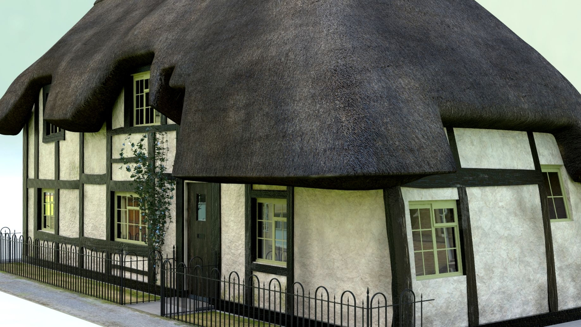 Thatched tudor cottage model - TurboSquid 1712750