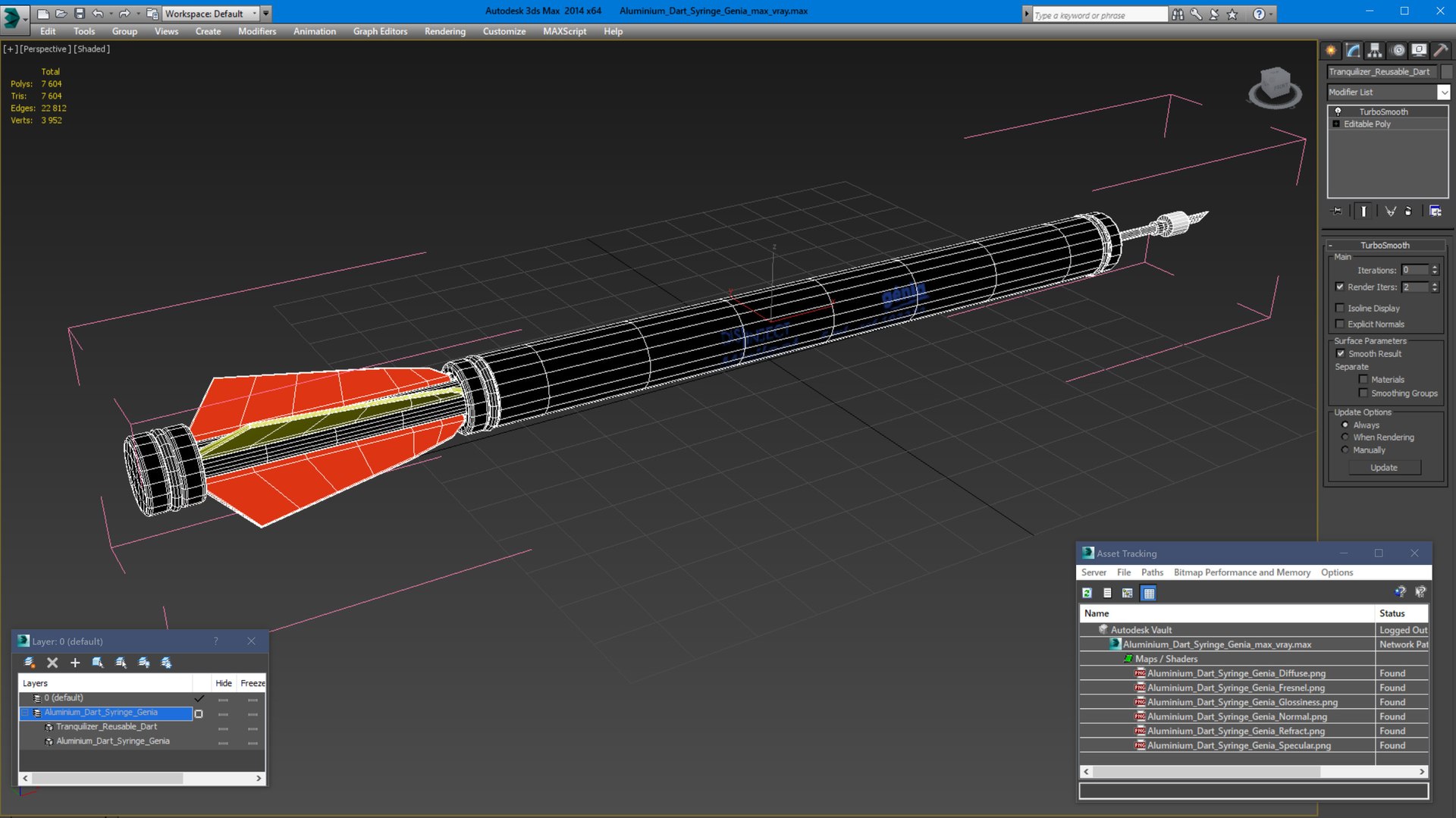 Aluminium Dart Syringe Genia 3D - TurboSquid 1991149
