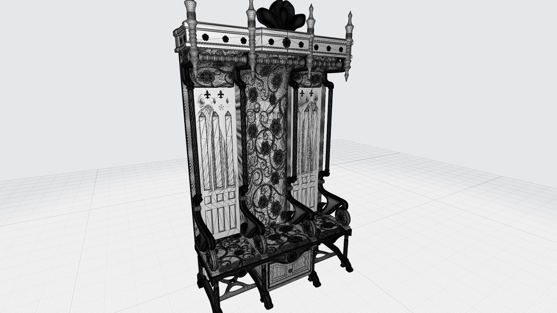 3D Medieval Throne Model - TurboSquid 1683819