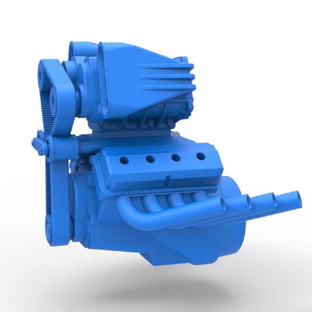 Diecast Engine V8 With Double Supercharger Version 7 Scale 1 To 25 3D ...