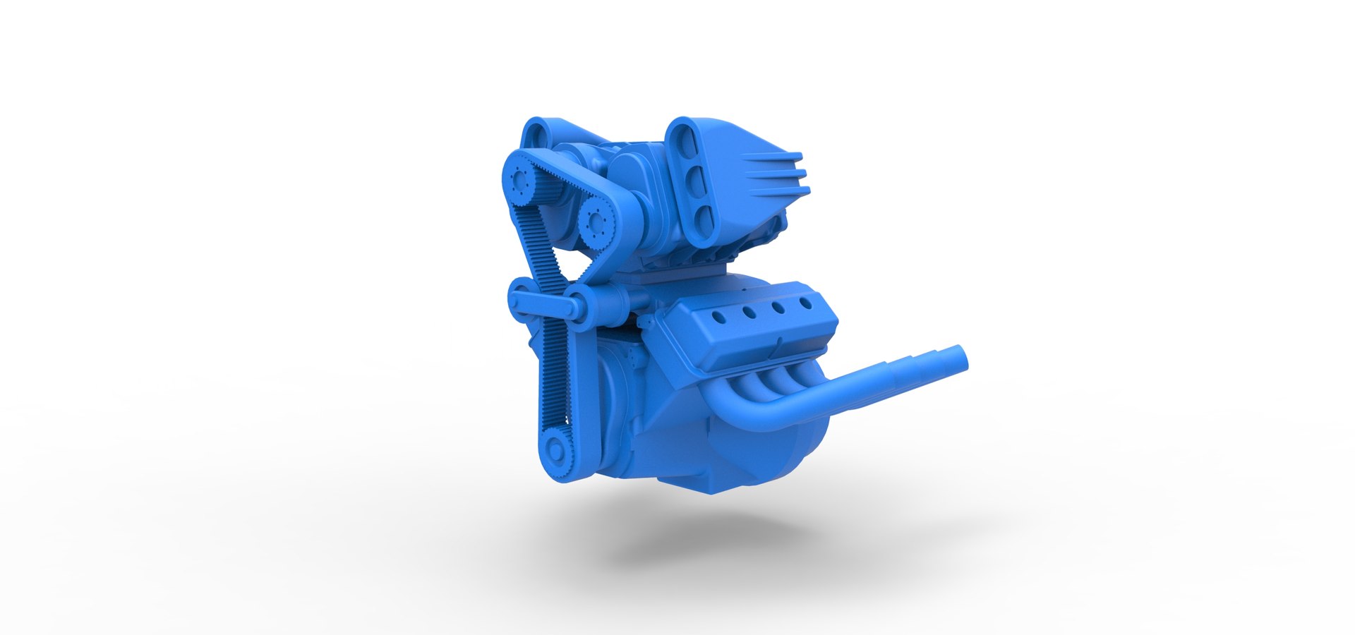 Diecast Engine V8 With Double Supercharger Version 7 Scale 1 To 25 3D ...