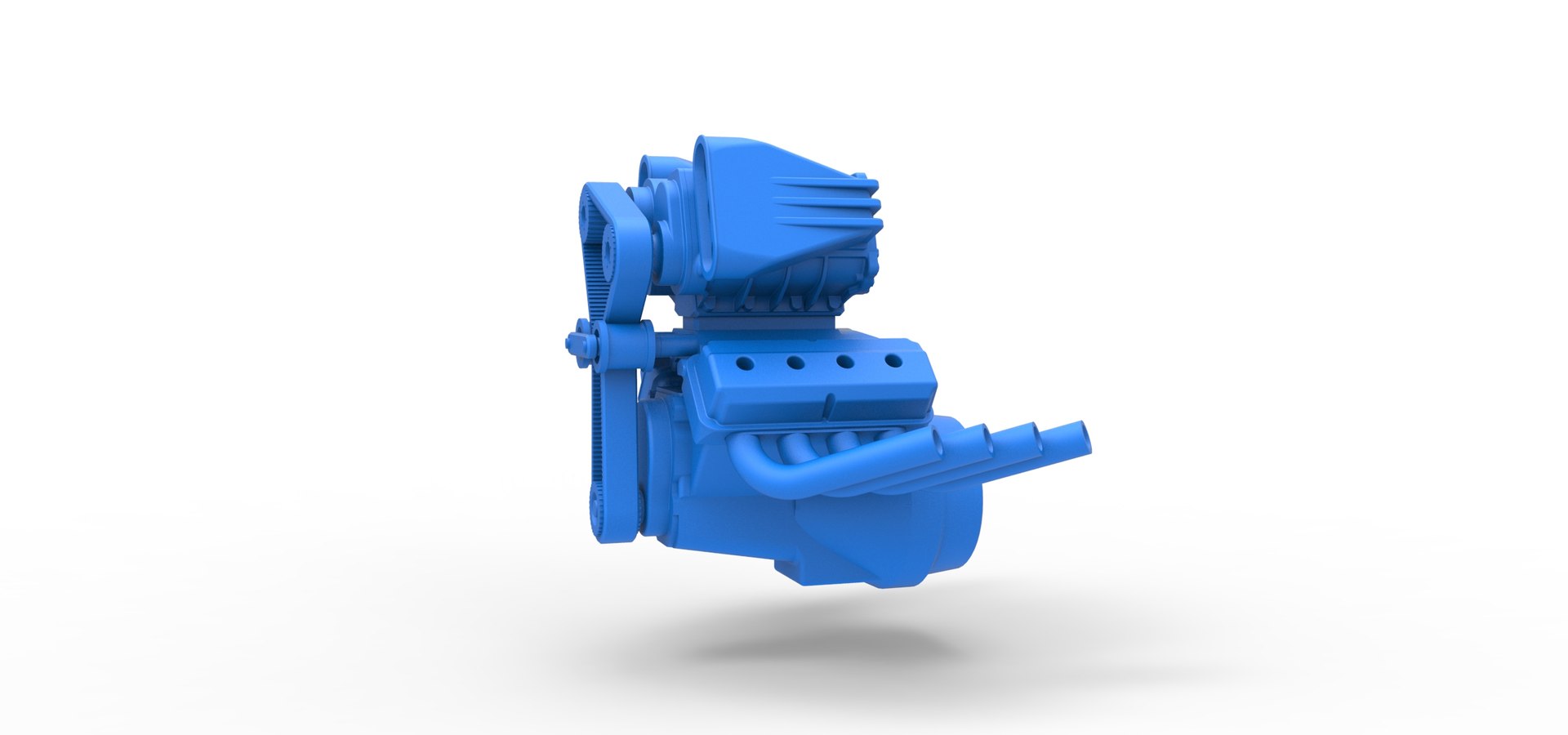 Diecast Engine V8 With Double Supercharger Version 7 Scale 1 To 25 3D ...