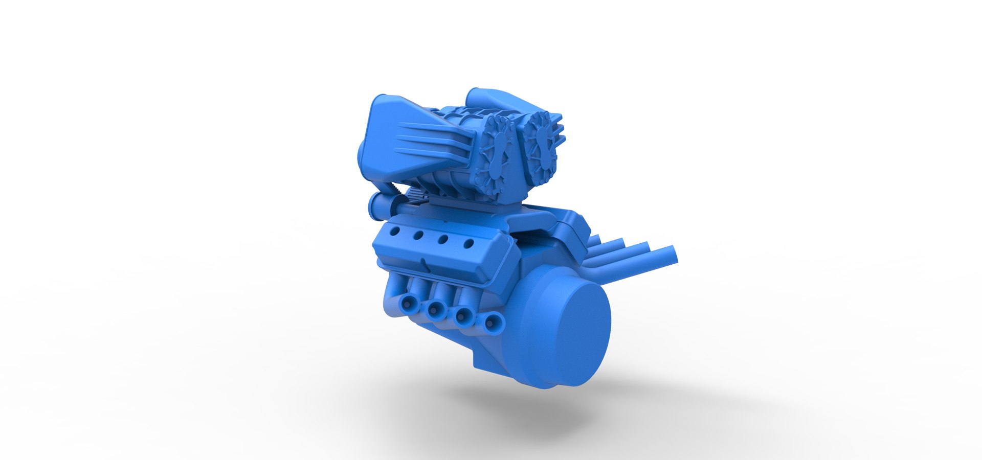 Diecast Engine V8 With Double Supercharger Version 7 Scale 1 To 25 3D ...