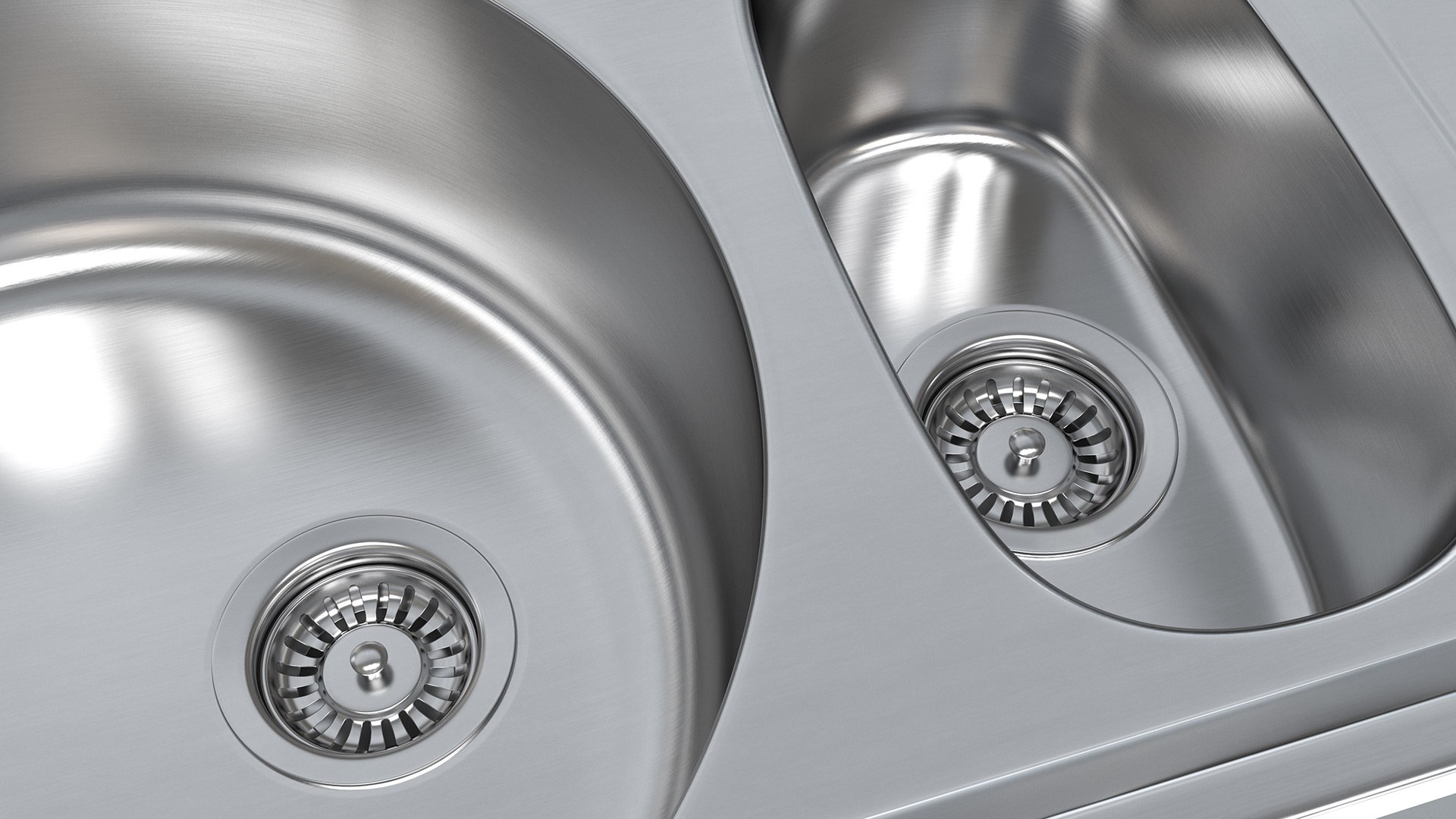 Double Bowl Stainless Steel Kitchen Sink 3D - TurboSquid 1724205