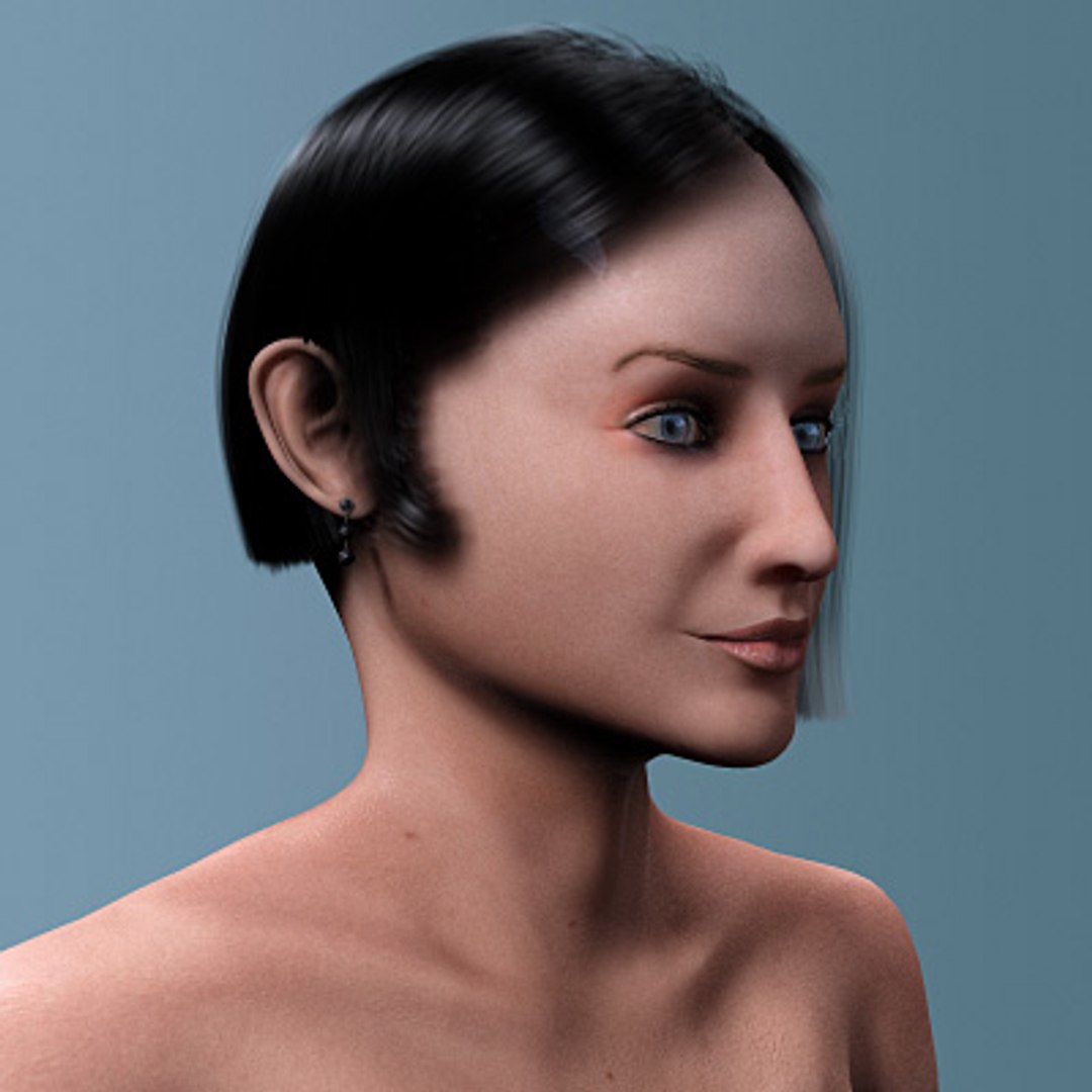 3d Model Beautiful Female Head