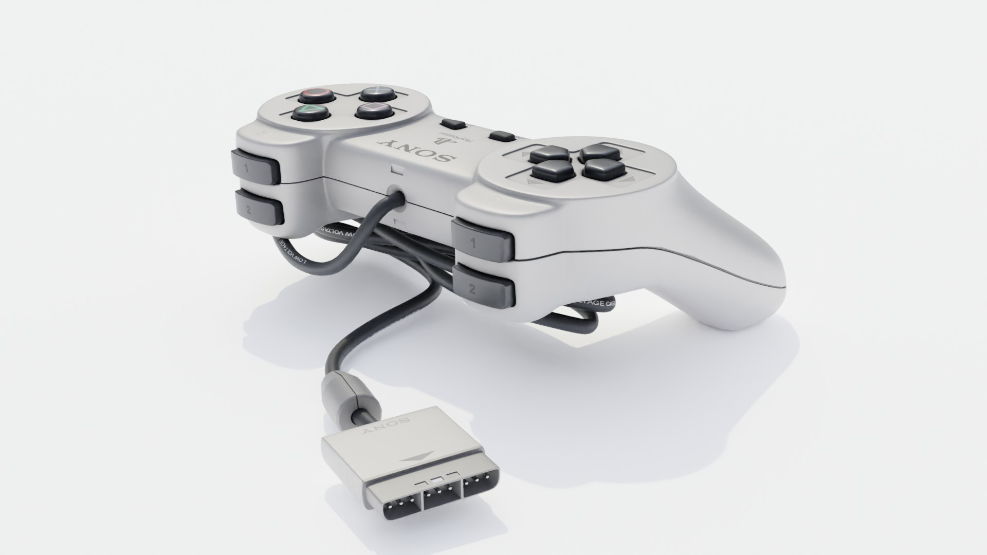 Playstation One Console Controller and Games 3D - TurboSquid 1950170